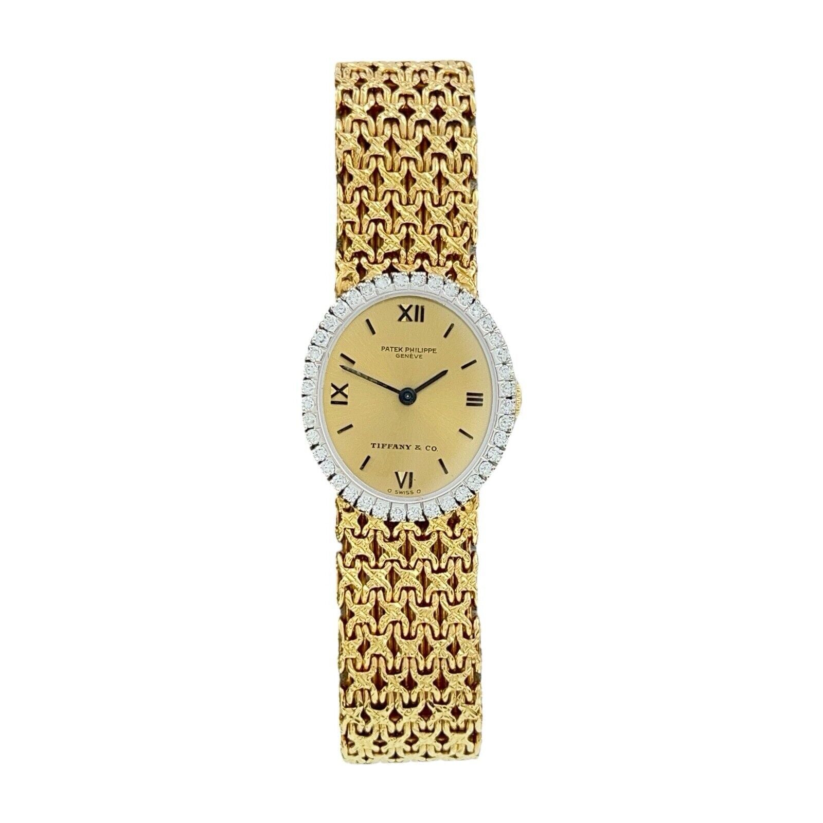 Patek Philippe Diamond Eclipse Tiffany Co. 18k Yellow Gold 21mm Manual – Birmingham Luxury Watches