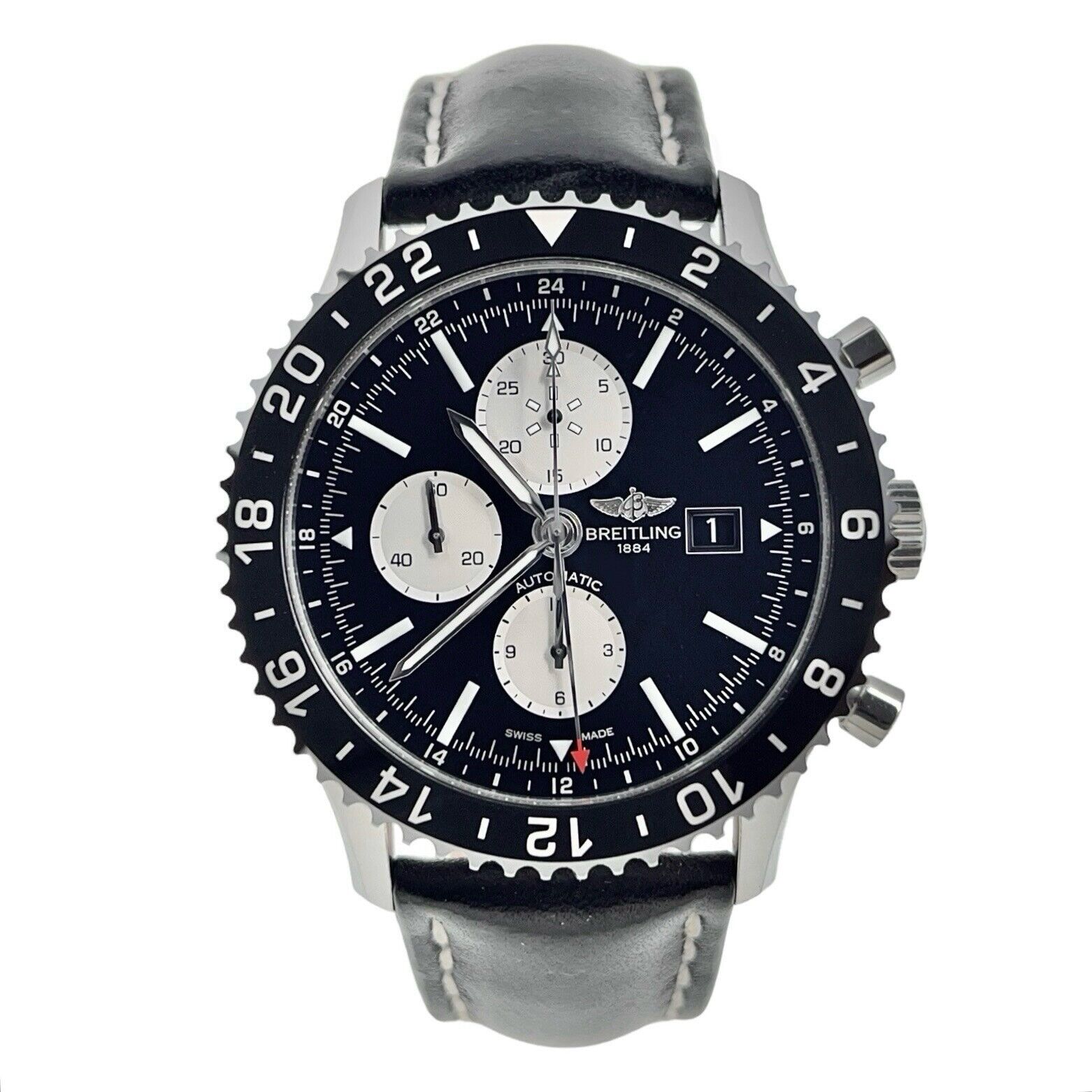 Breitling Chronoliner Stainless Steel 46mm Automatic Men’s Watch Y2431 – Birmingham Luxury Watches