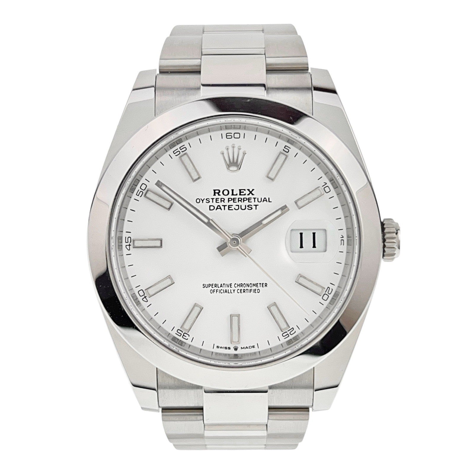 2025 Rolex Datejust Steel White Dial 41mm Automatic Movement Men's Wat ...