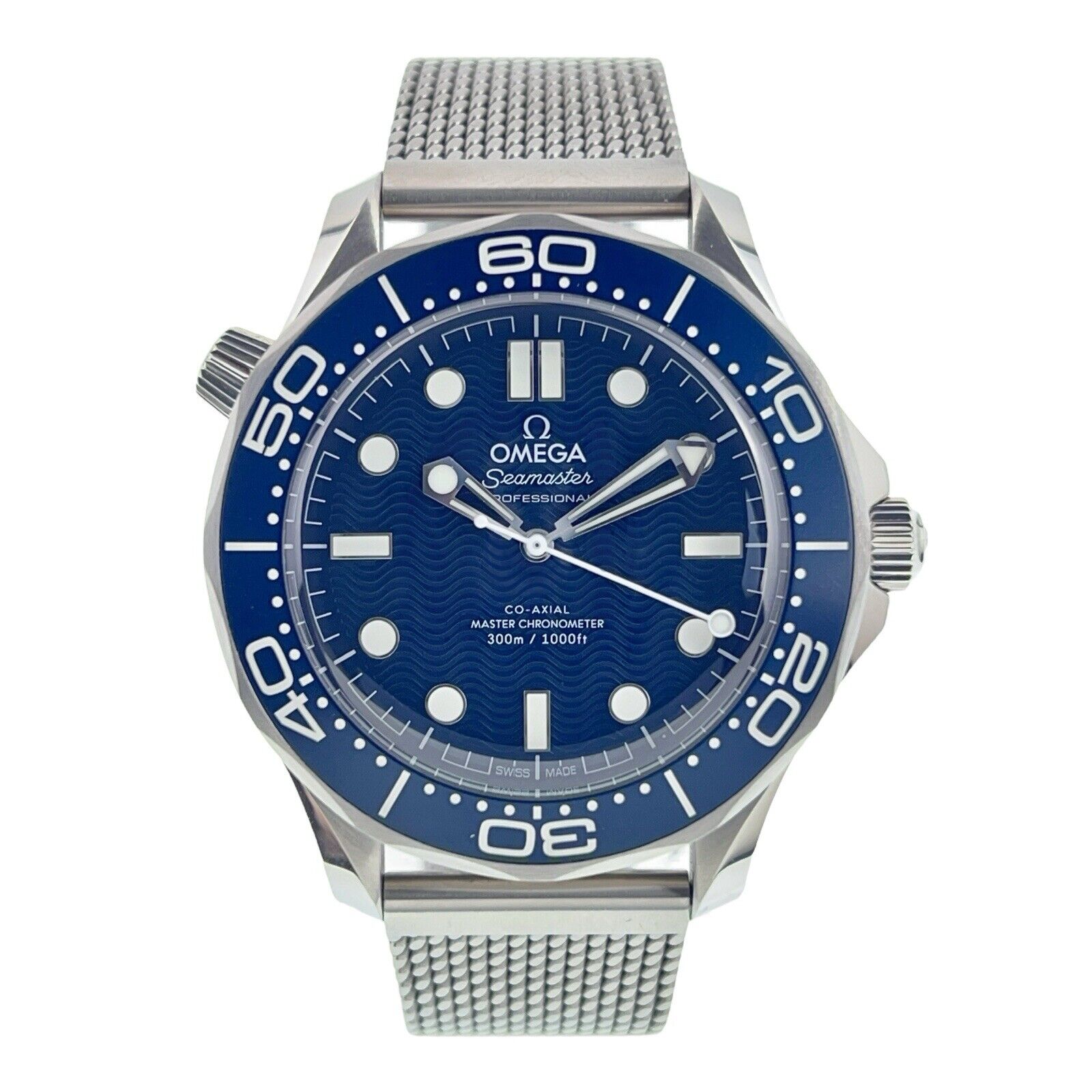 Omega Seamaster Diver Steel Blue Dial 42mm Automatic Watch 210.30.42.2 ...