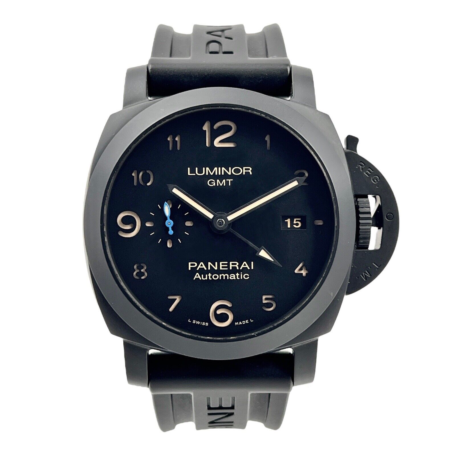 Panerai Luminar 1950 3 Days GMT Automatic 44mm Black Dial PAM01441 - B ...