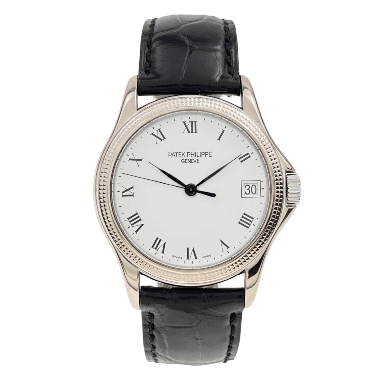 Patek Philippe Calatrava Automatic 37mm White Dial 18k White Gold 5117 ...