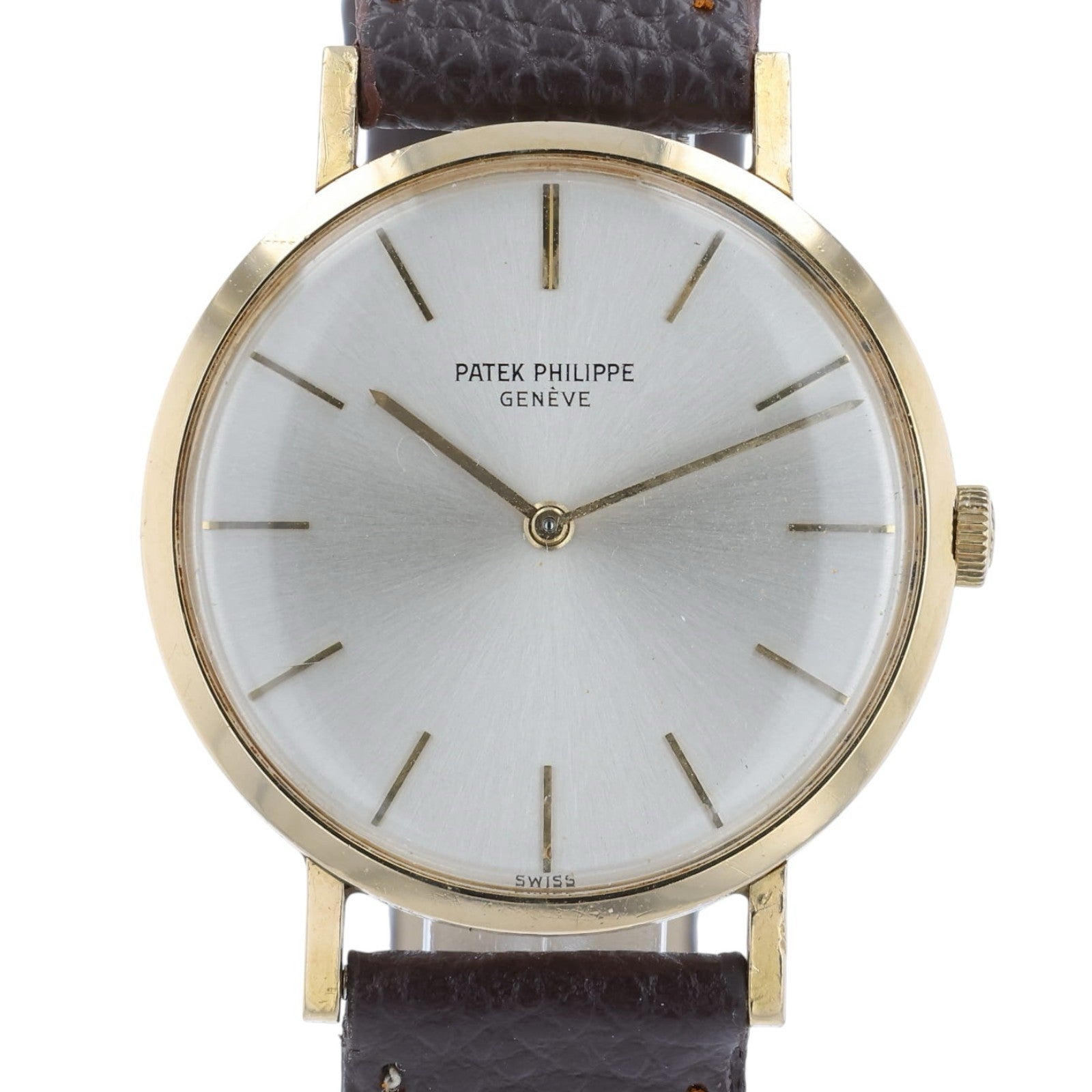 Patek Philippe Vintage 18k Yellow Gold Silver Dial 33mm Manual Wind Me ...