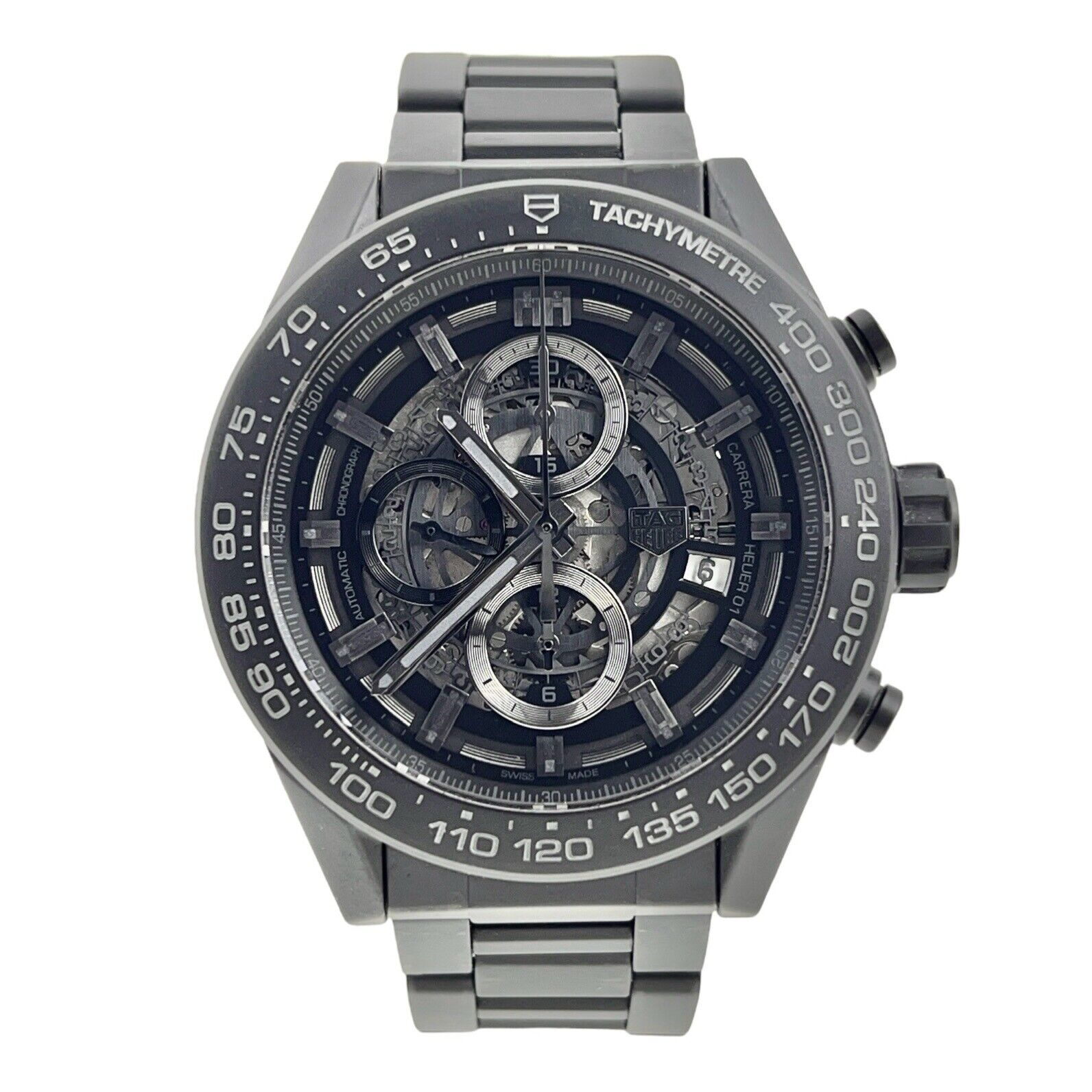 Tag Heuer Careers Calibre 01 Ceramic Black 45mm Automatic Men’s Watch ...
