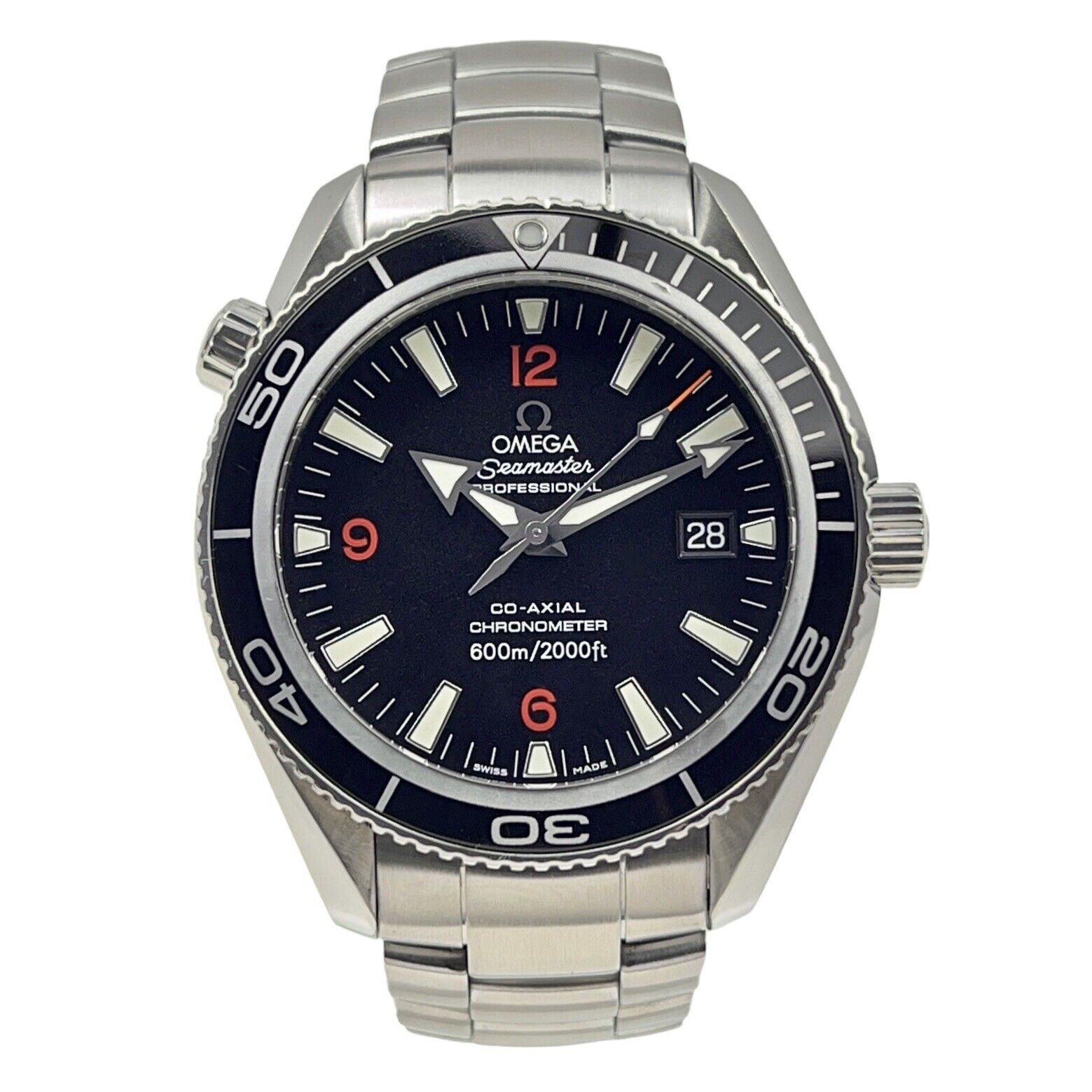 Omega Seamaster Planet Ocean Steel Black 42mm Automatic Men’s Watch 22 ...