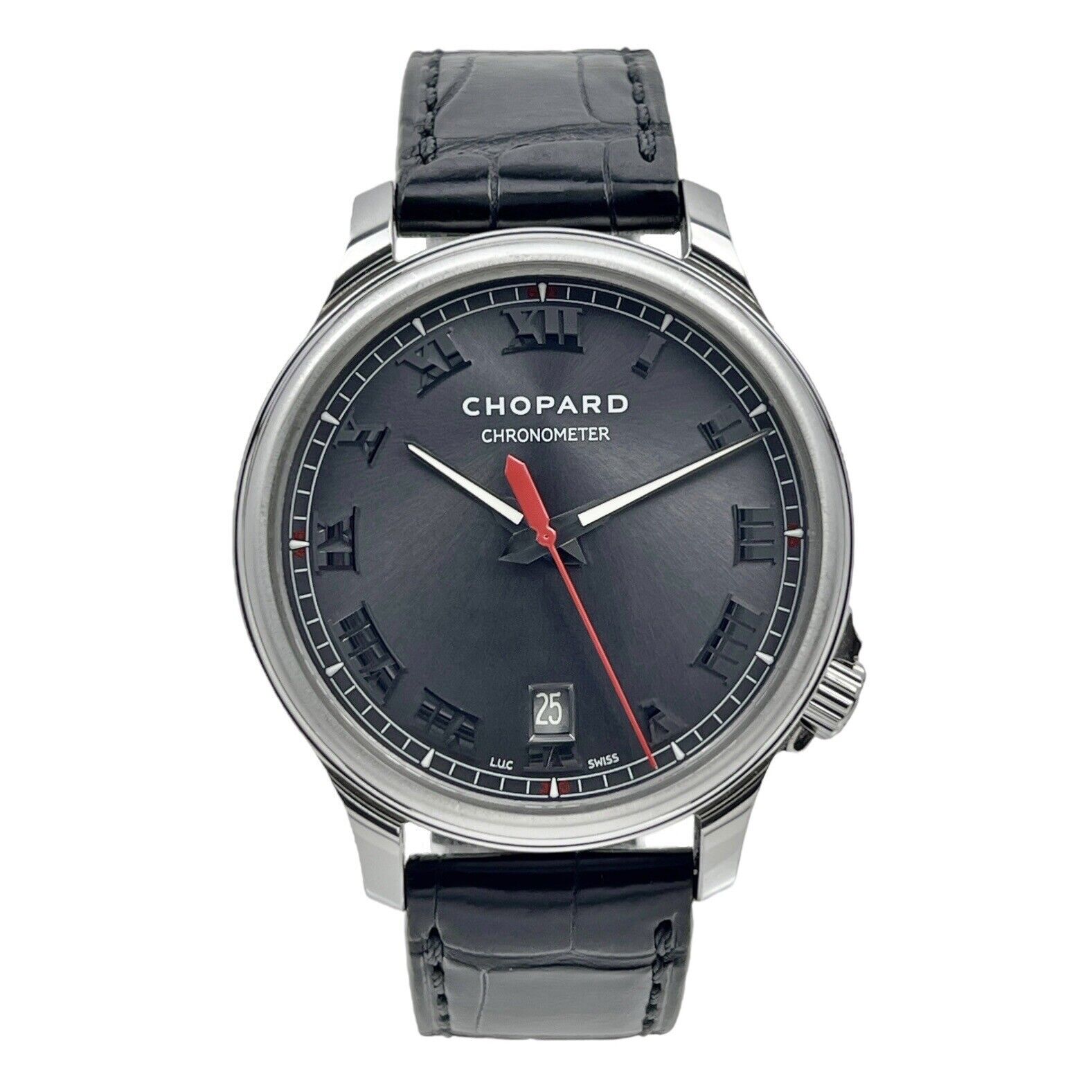 Chopard L.U.C Automatic 42mm Gray Dial Men’s Stainless Steel Watch 852 ...