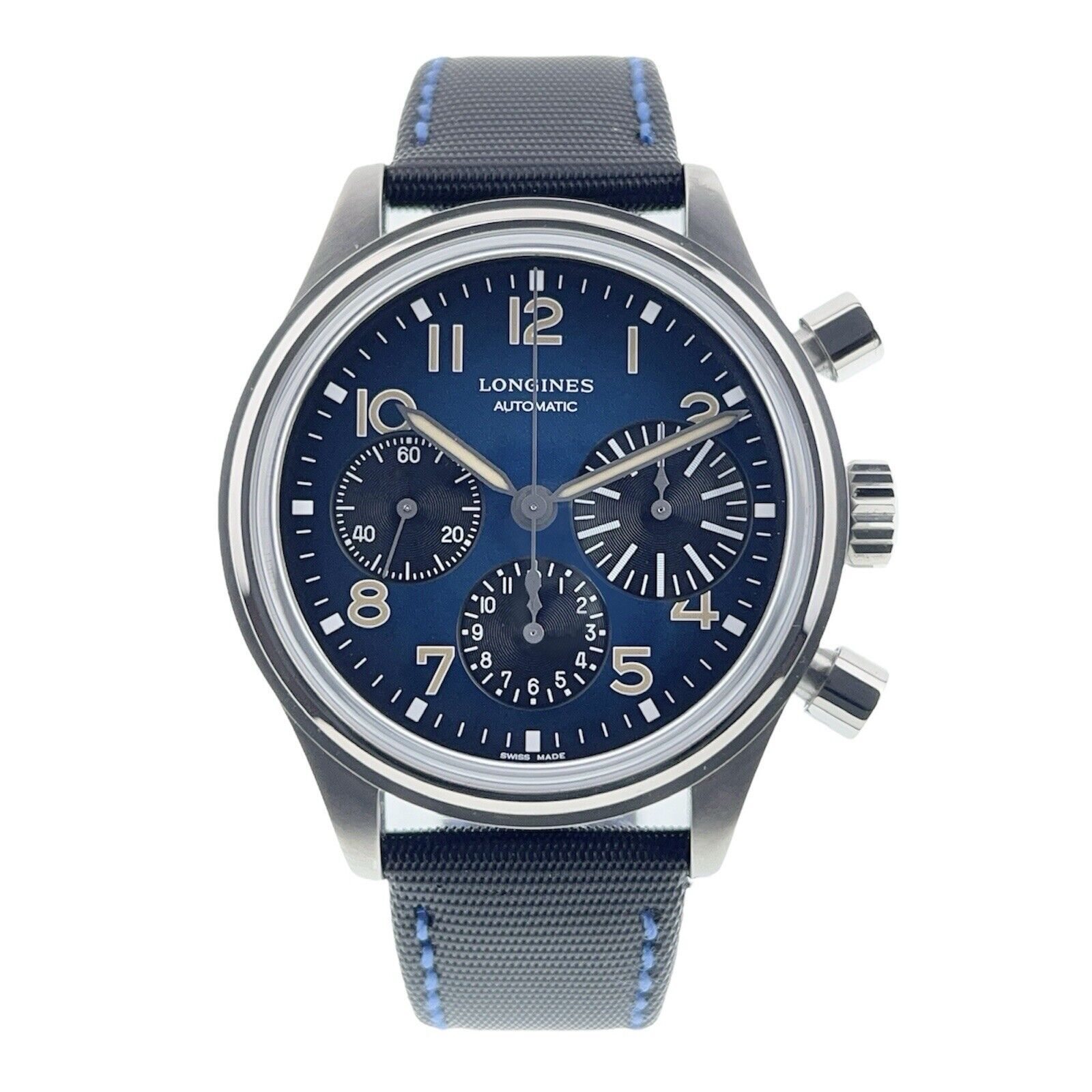 Longines Avigation Titanium Blue Dial 41mm Automatic Mens Watch L2.816 ...
