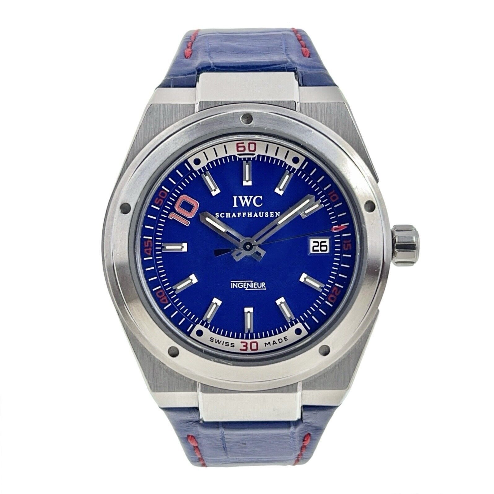 IWC Ingenieur LE Zinedine Zidane Steel Blue 44mm Automatic Men’s Watch ...