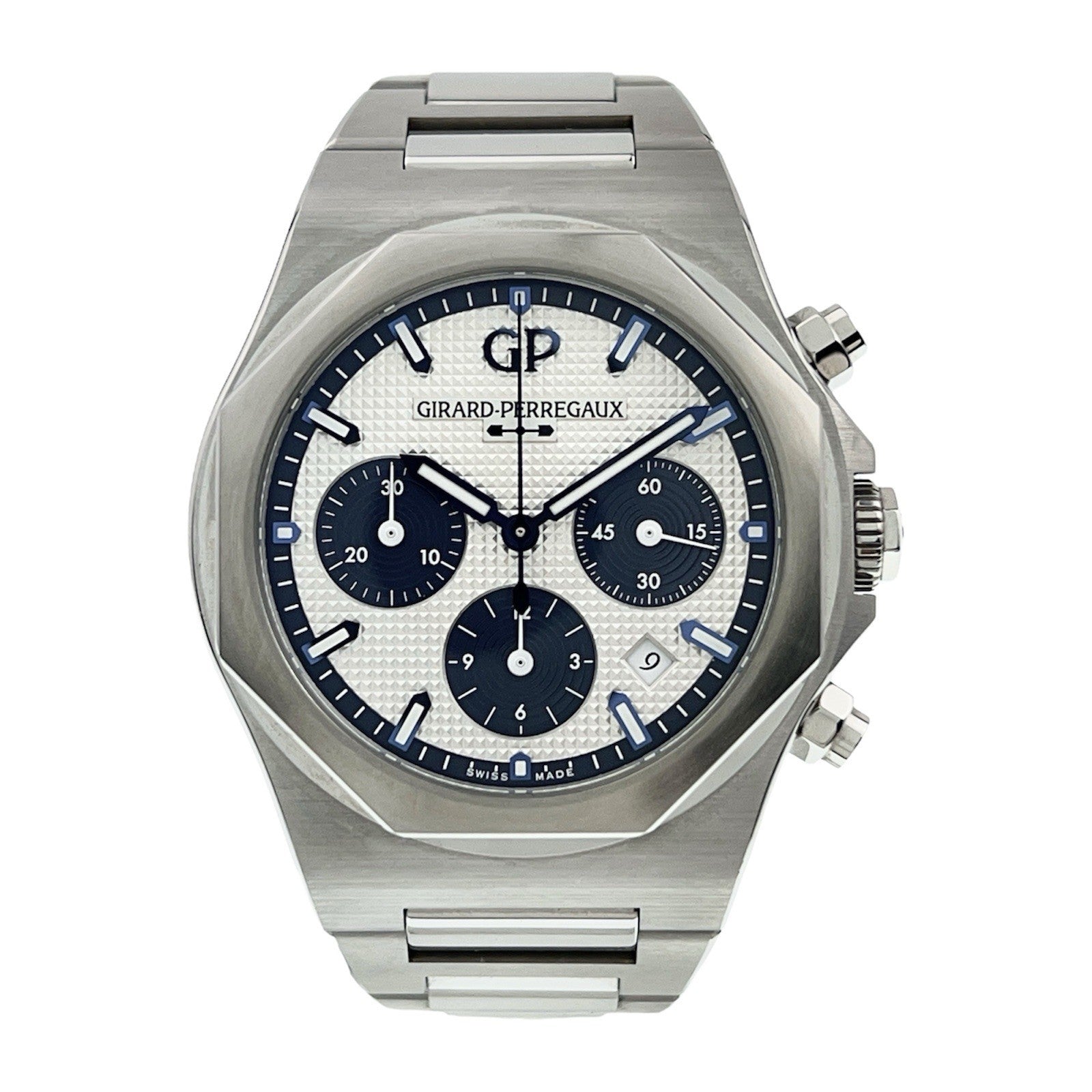 Girard Perregaux Laureato Chrono Silver Dial 42mm Automatic Men's Watc ...