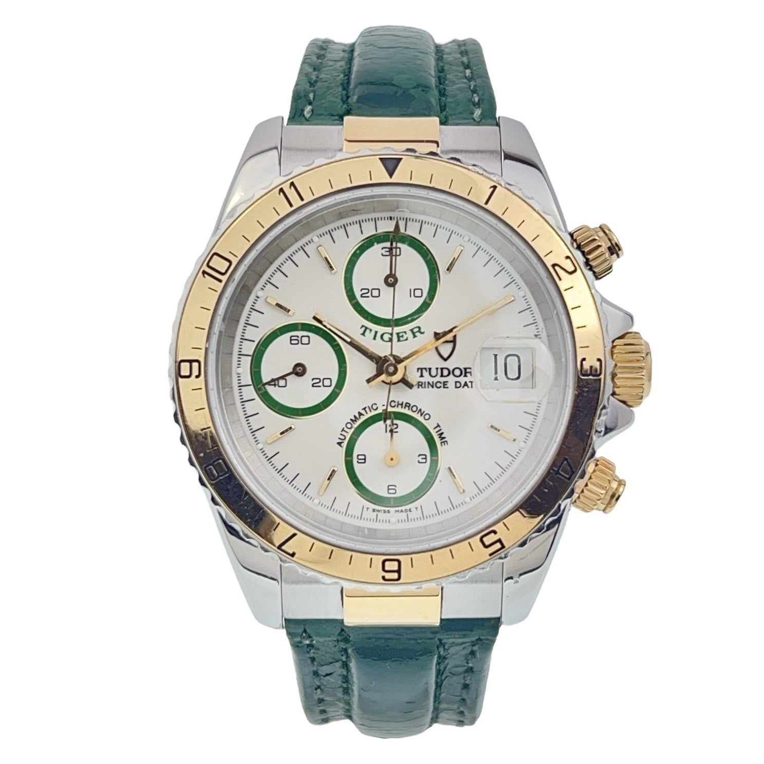 Tudor Tiger Prince Date Gold & Steel White Dial 40mm Automatic Mens Wa ...
