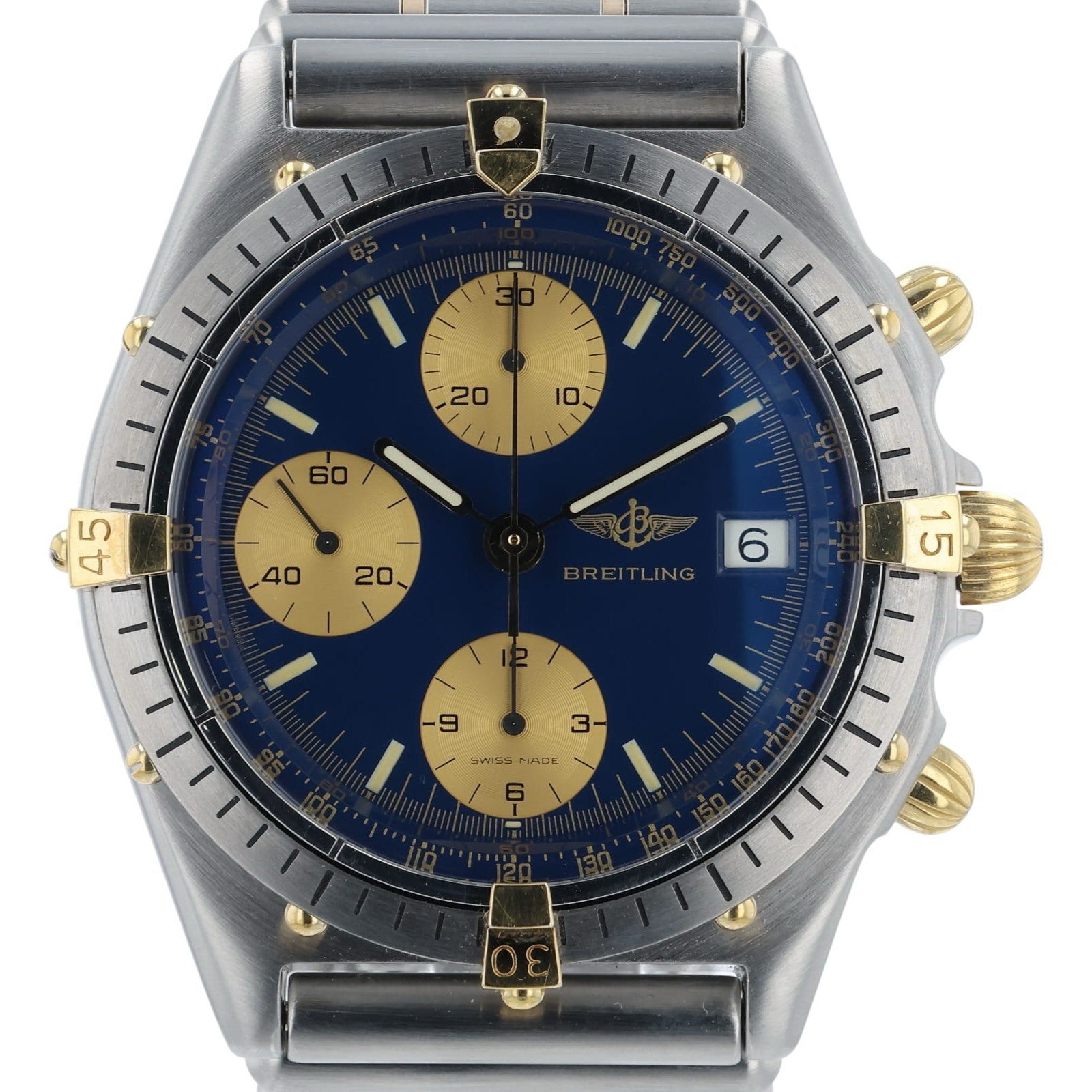 Breitling Chronomat Stainless Steel Blue Dial 40mm Automatic Men’s Wat ...