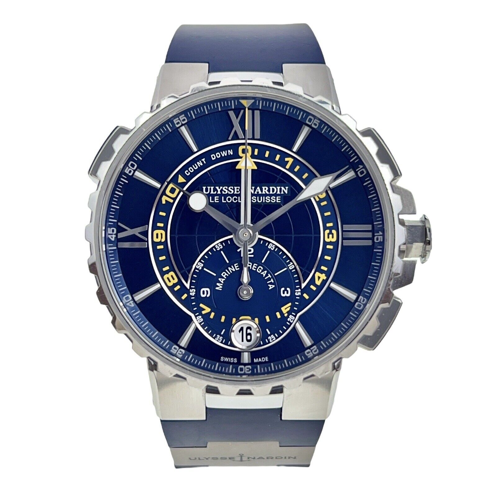 Ulysse Nardin Marine Regatta Steel Blue 44mm Automatic Men’s Watch 155 ...