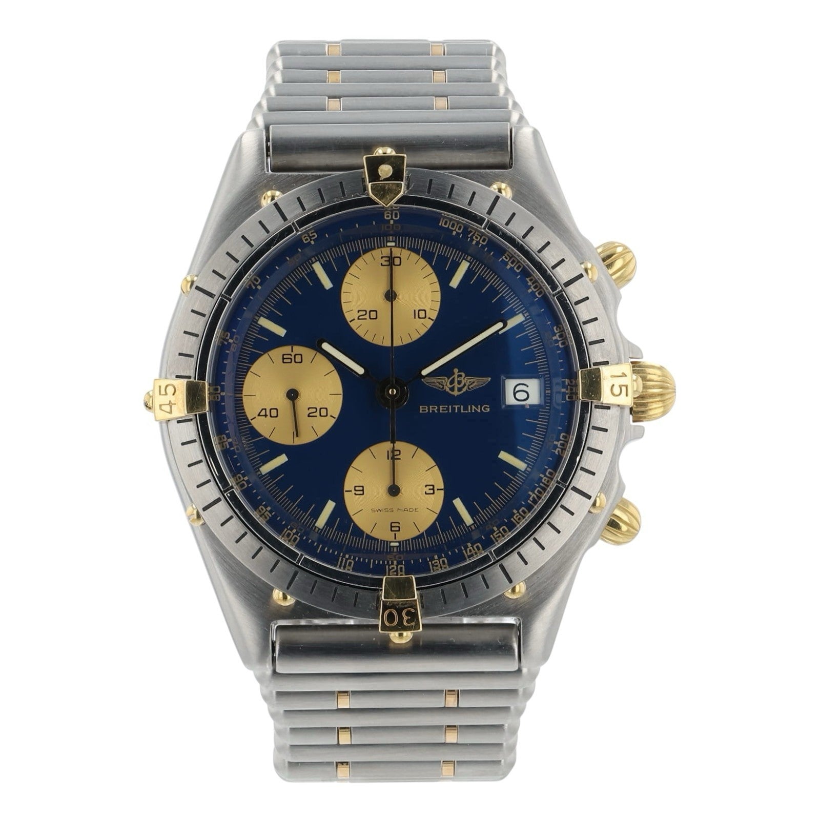 Breitling Chronomat Stainless Steel Blue Dial 40mm Automatic Men’s Wat ...