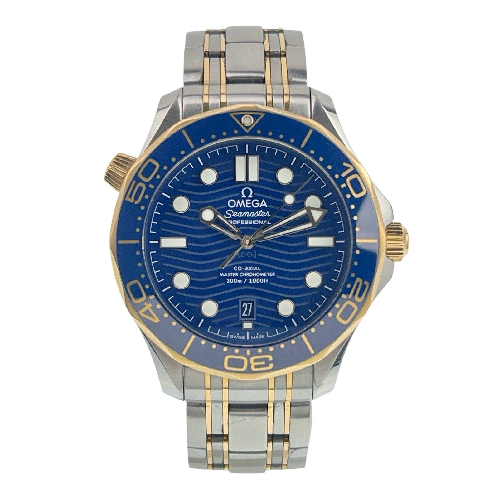 Omega Seamaster Steel & Gold Blue Dial 42mm Automatic Men’s 210.20.42 ...