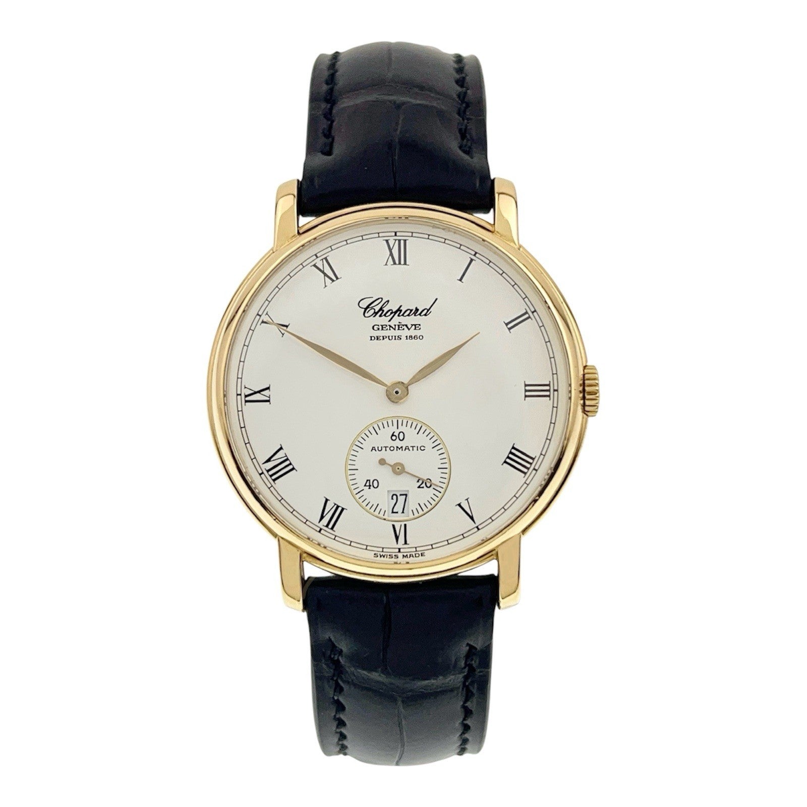 Chopard Geneve 18k Yellow Gold White Dial 35mm Automatic Men’s Watch 1 ...