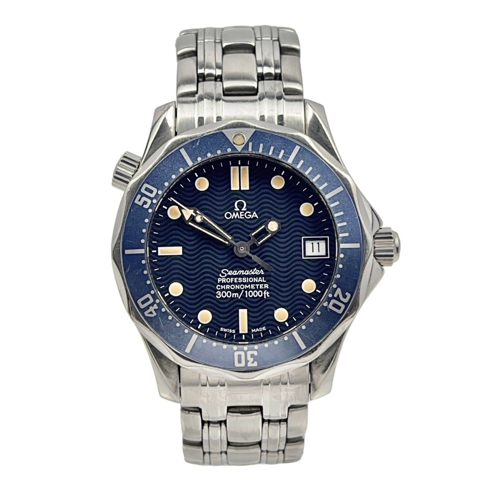 OMEGA Seamaster 300 36mm Chronometer Blue Unisex Adult Automatic Watch ...