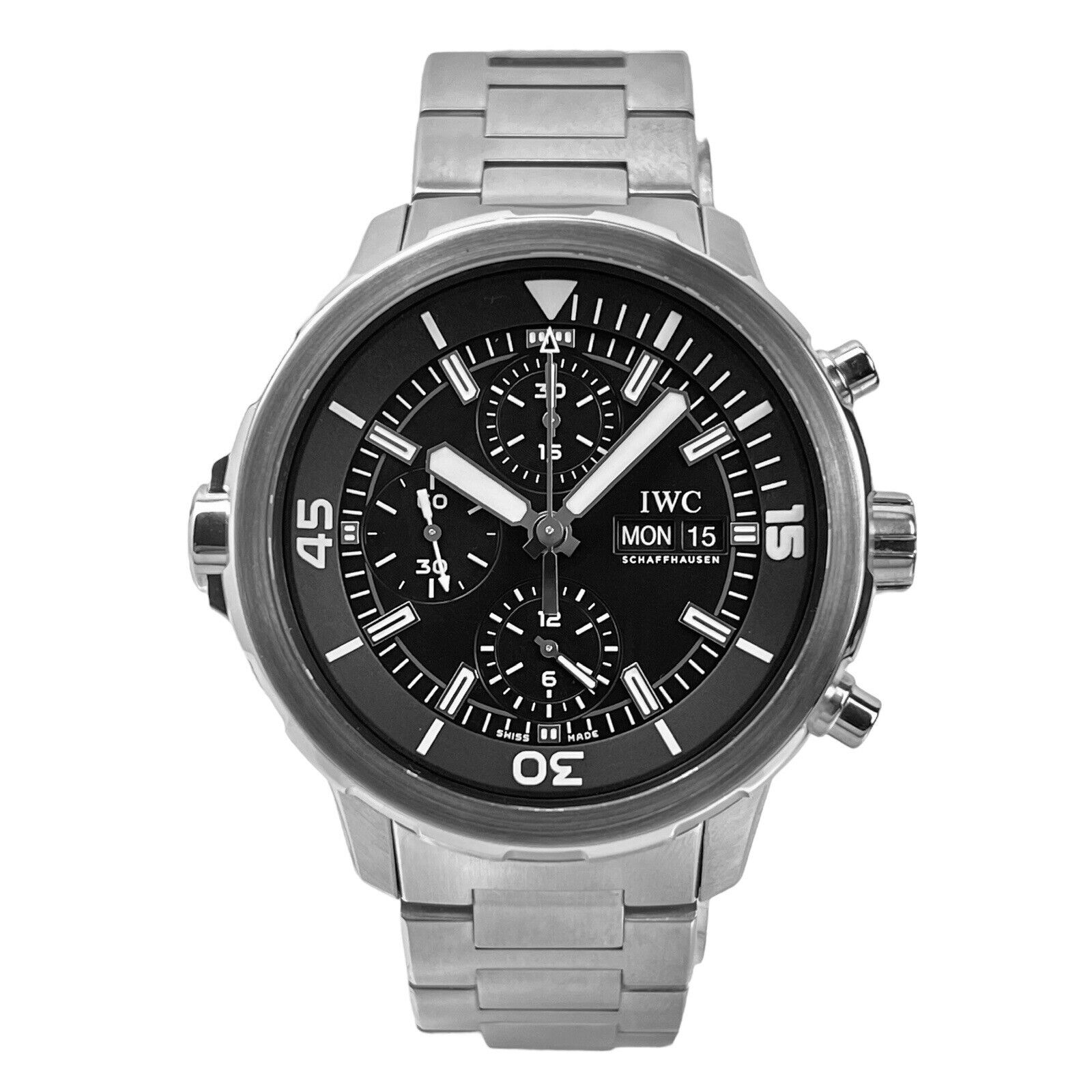 IWC Aquatimer Chronograph 44mm Stainless Steel Mens Watch IW376803 Box ...