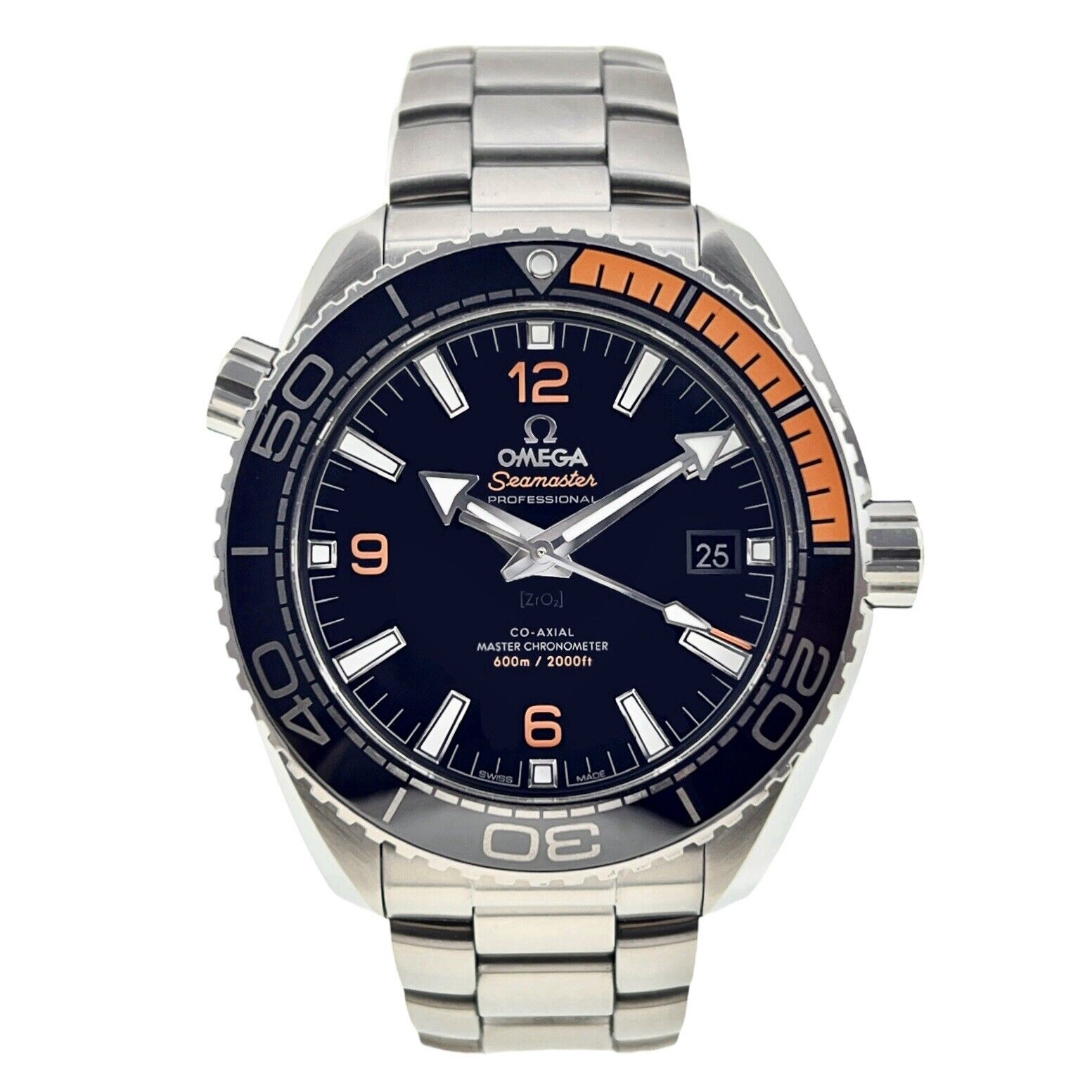 Omega Seamaster Planet Ocean Black Orange Ceramic Watch 215.30.44.21.0 ...