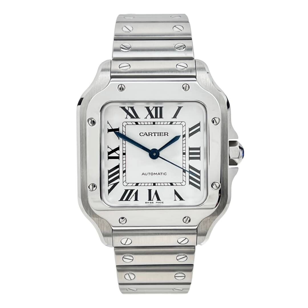2020 Cartier Santos De Cartier Medium Model Auto Steel Watch 35mm WSSA ...