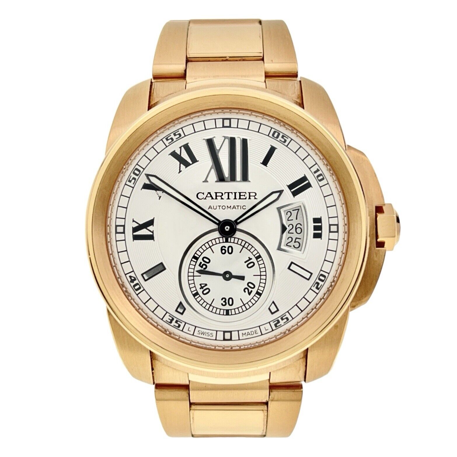 Cartier Calibre De Cartier 18k Rose Gold 42mm Automatic Men’s Watch W7 – Birmingham Luxury Watches