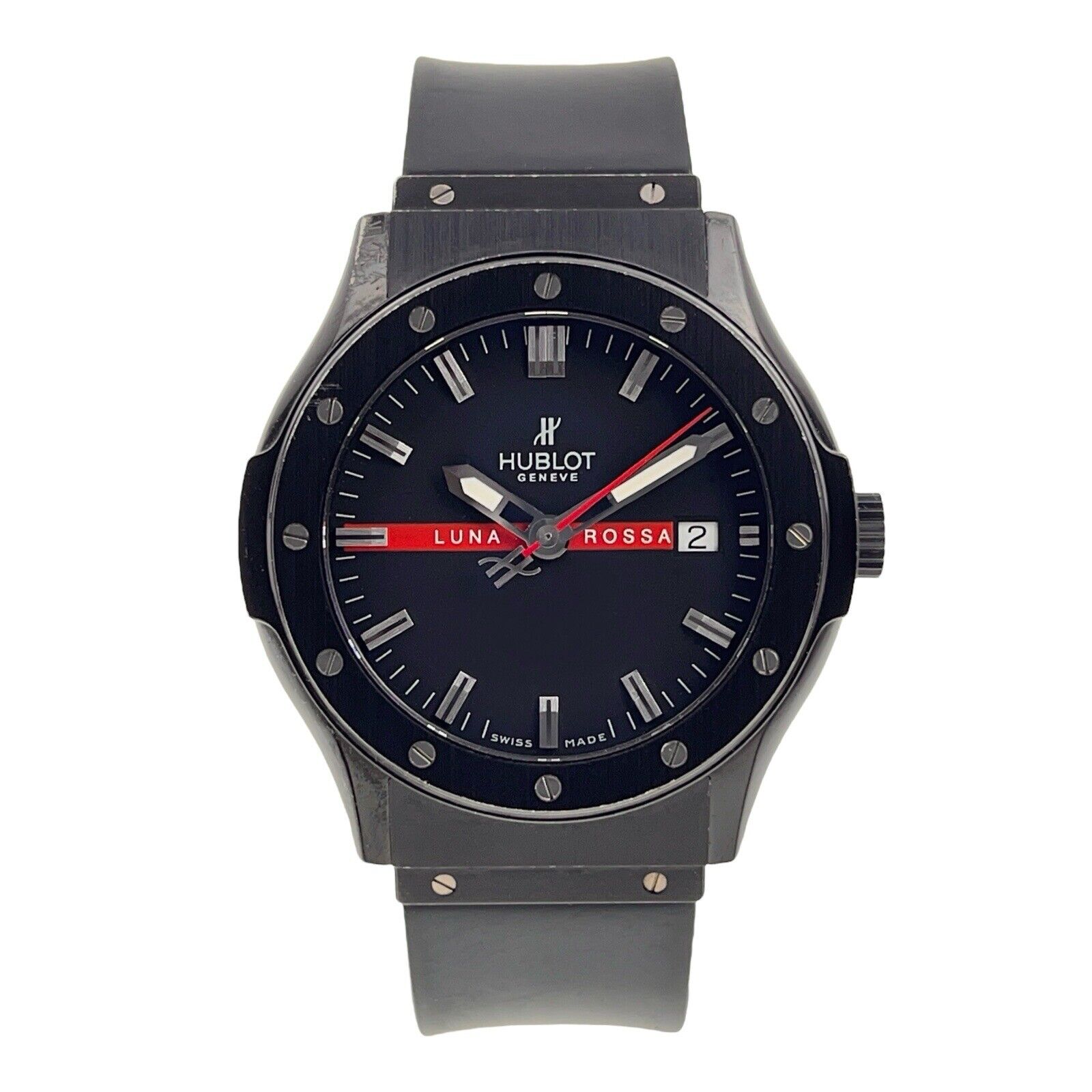 Hublot Classic Luna Rossa Steel Black 42mm Automatic Men’s Watch 1915 ...