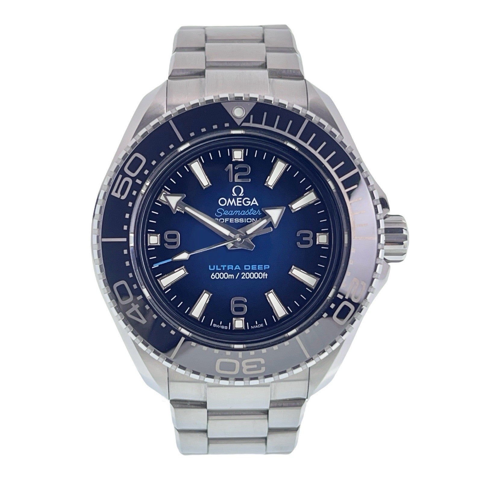 Omega Seamaster Ultra Deep Steel Blue Dial 46mm Automatic 215.30.46.21 ...