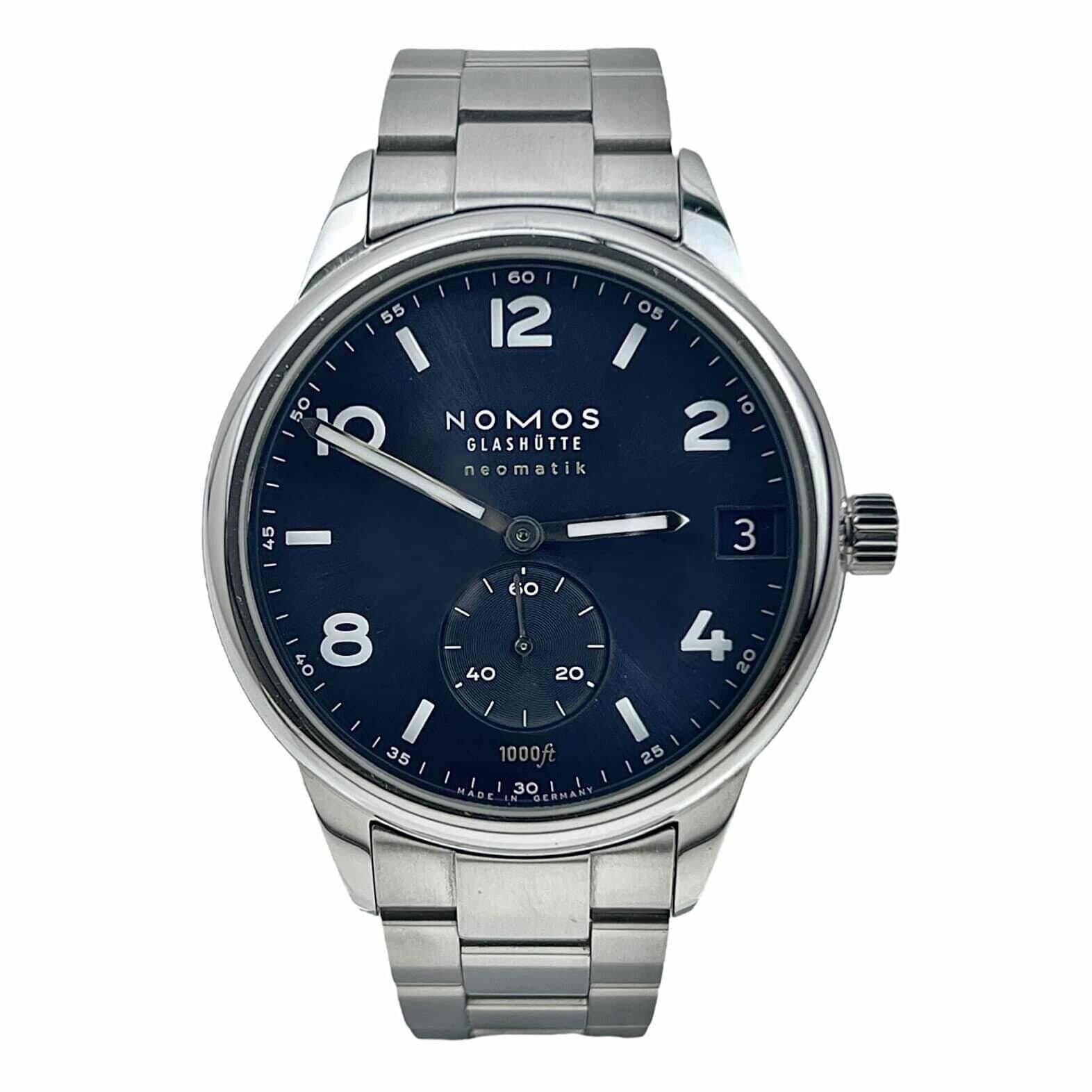 Men's 2021 Nomos Club Neomatik Stainless Steel 42mm Date Blue w/ Box ...