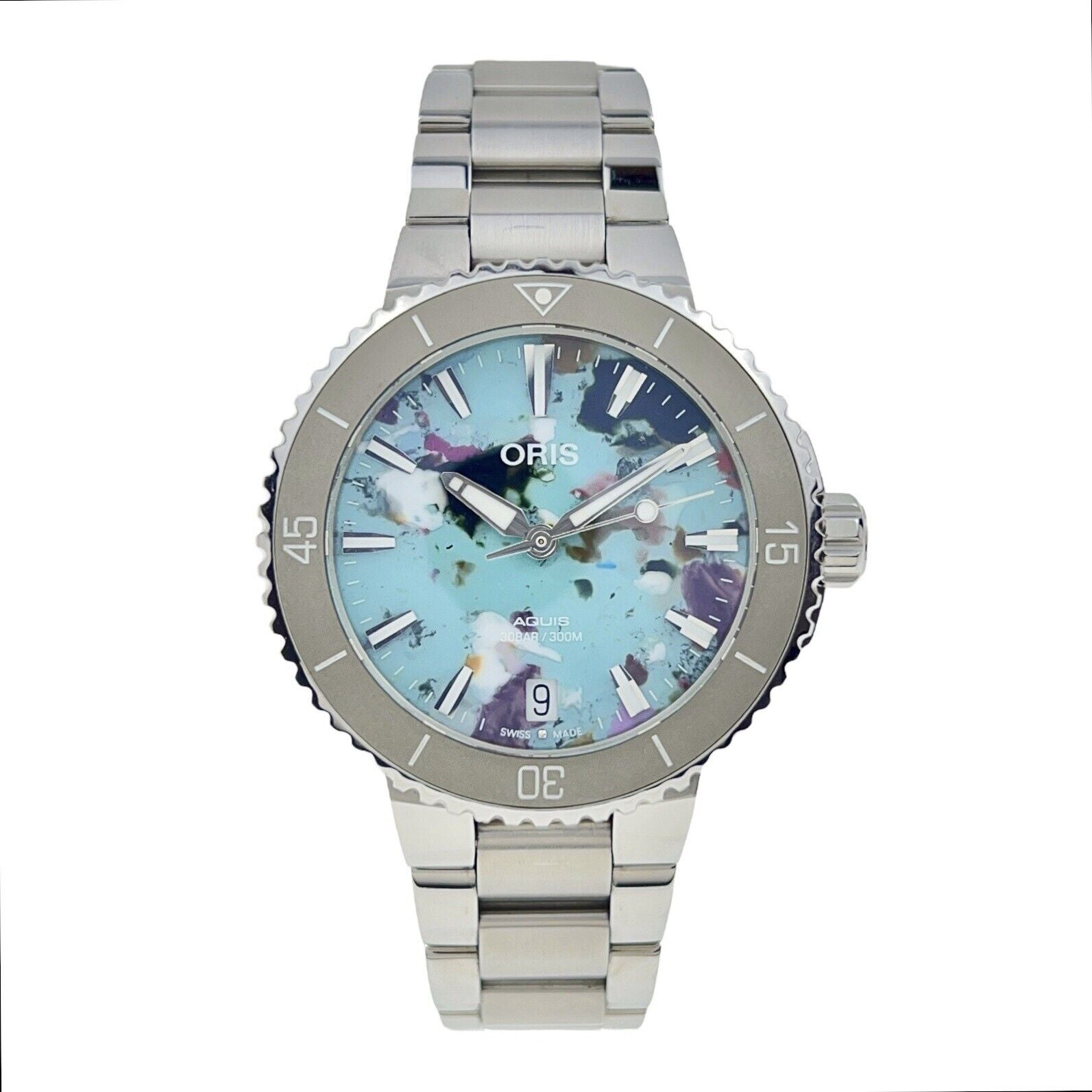 Oris Aquis Date Upcycle Steel Multi Color 36.5mm Automatic Men’s Watch ...