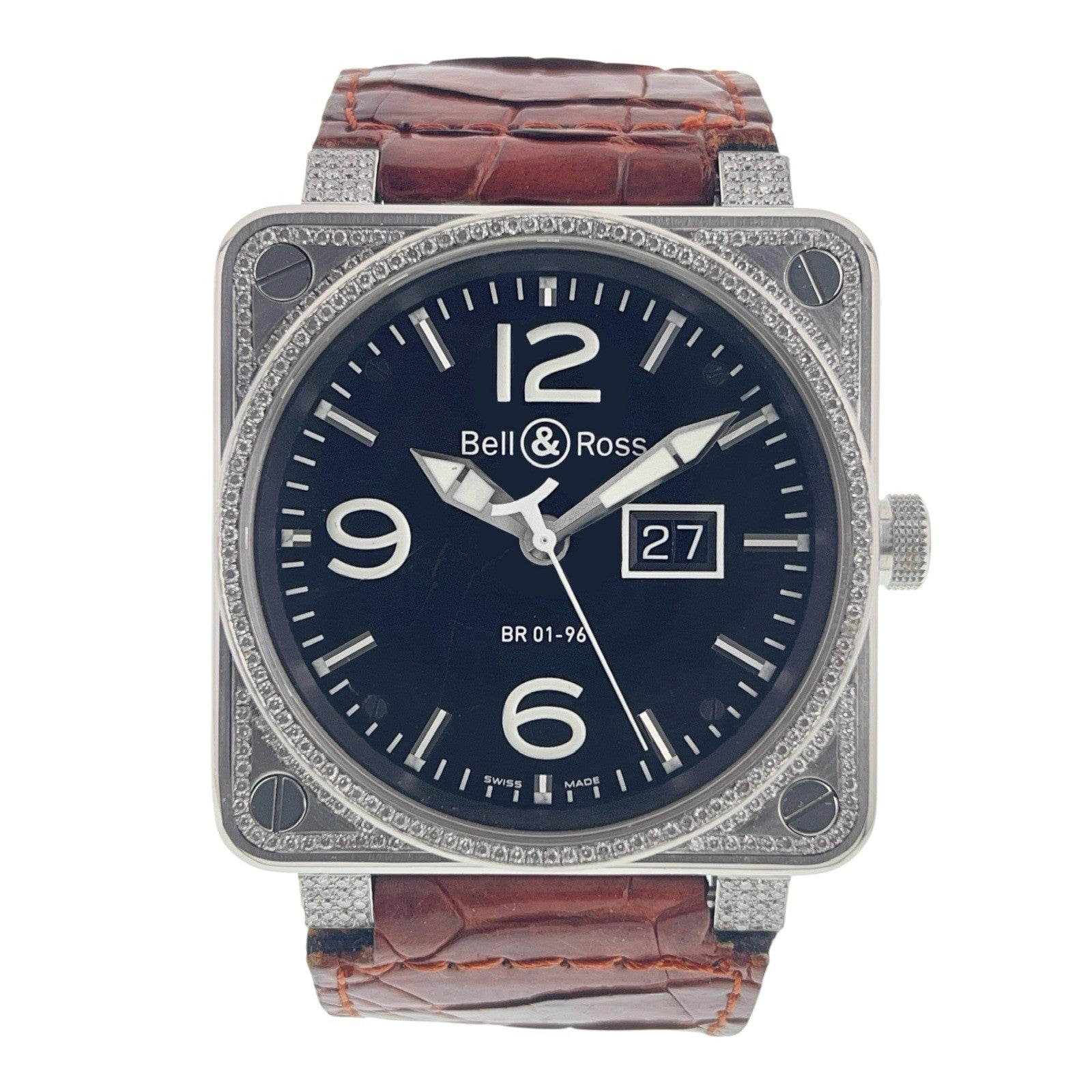 Bell & Ross BR01 Stainless Steel Black Dial 46mm Automatic Men’s Watch ...