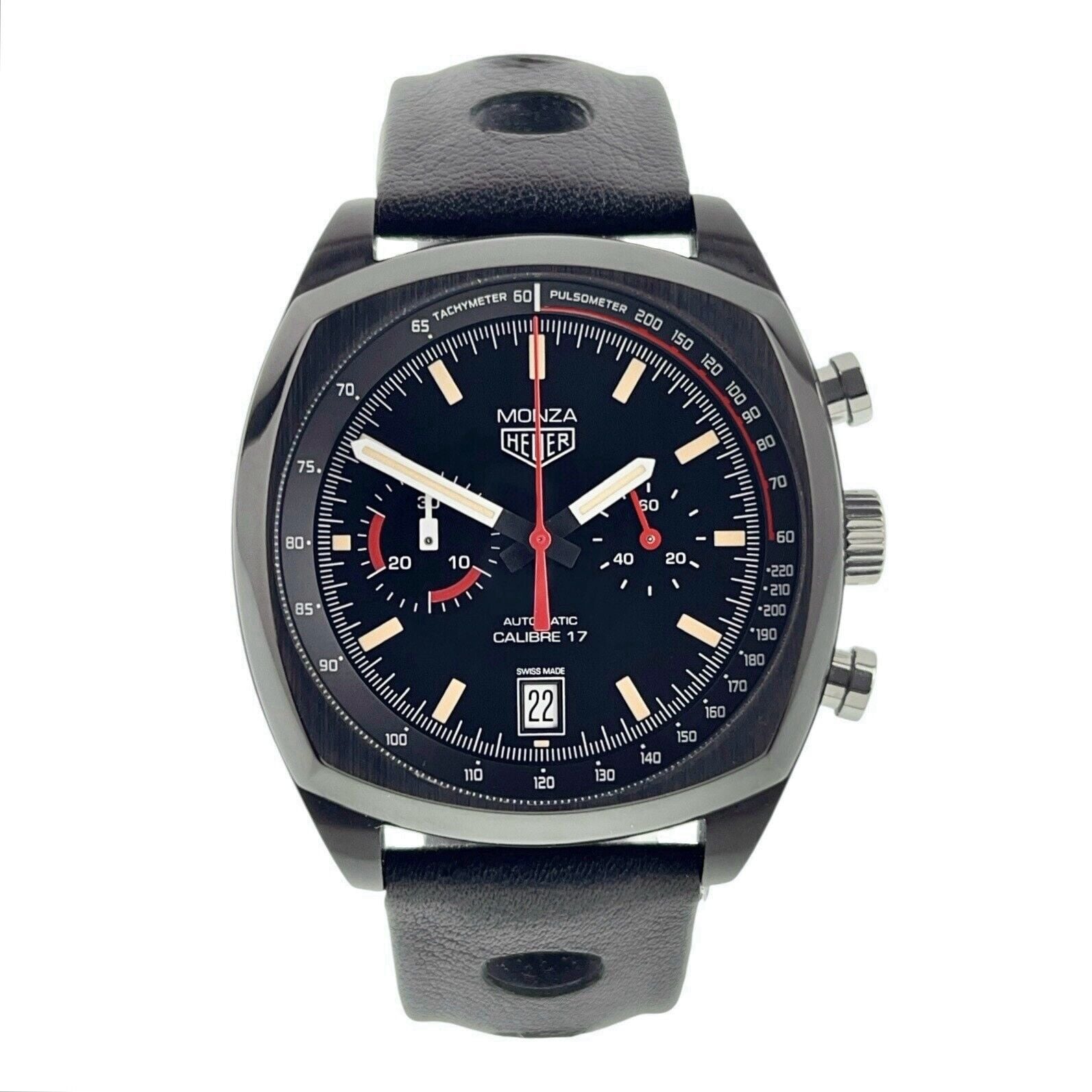 Tag Heuer Monza Titanium Black Dial 42mm Automatic Movement Men’s Watc ...