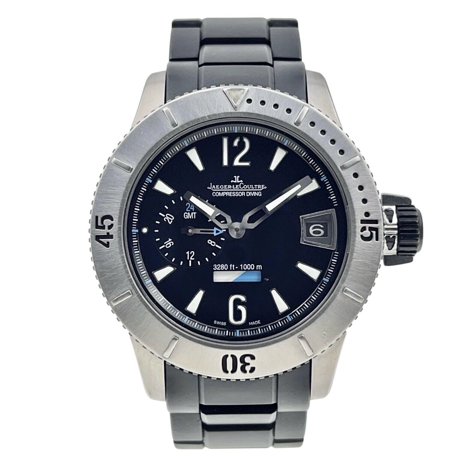 JLC Master Compressor Diver GMT Titanium 44mm Automatic Men’s Watch 16 ...