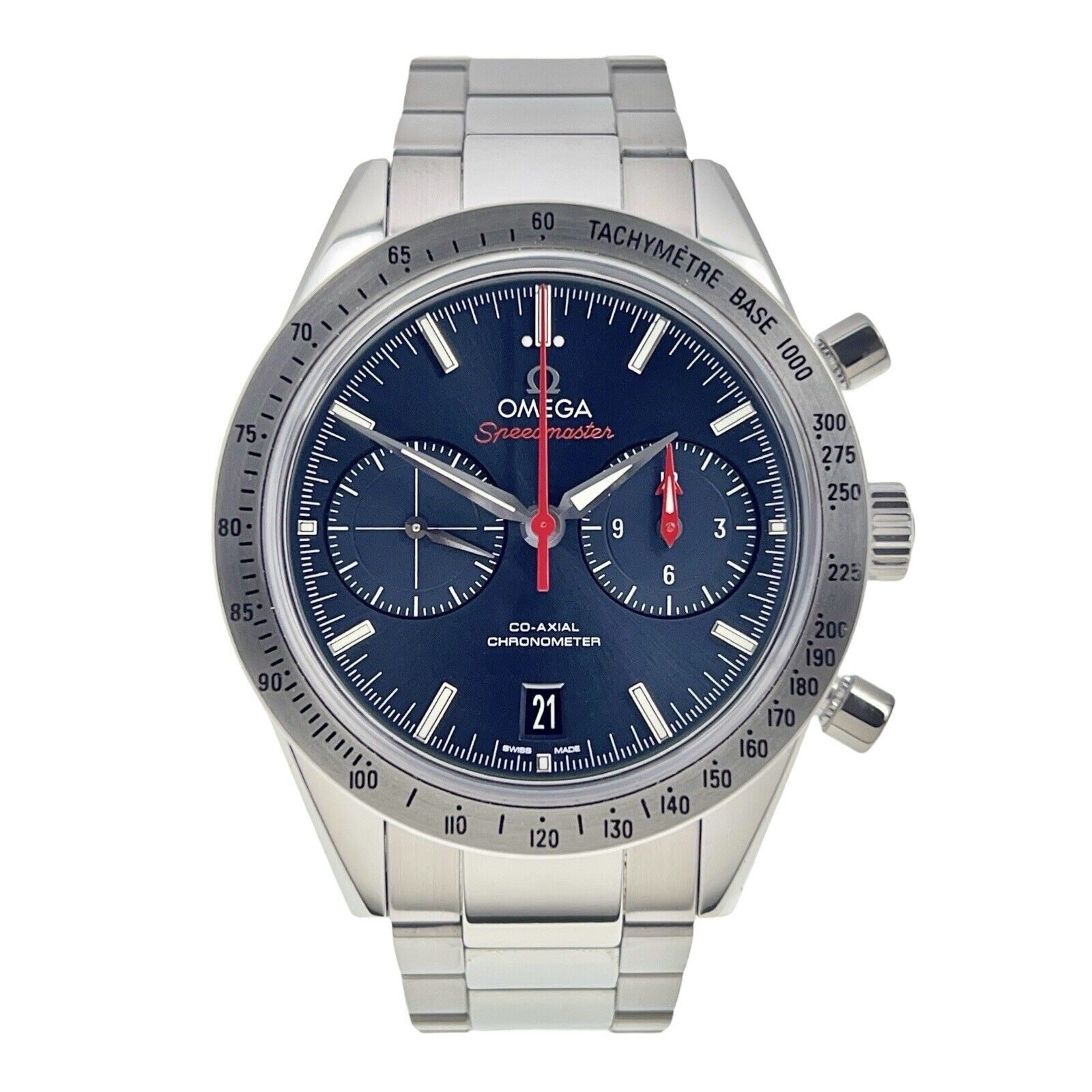 Omega Speedmaster ‘57 Stainless Steel Blue 42mm Automatic Men’s Watch ...