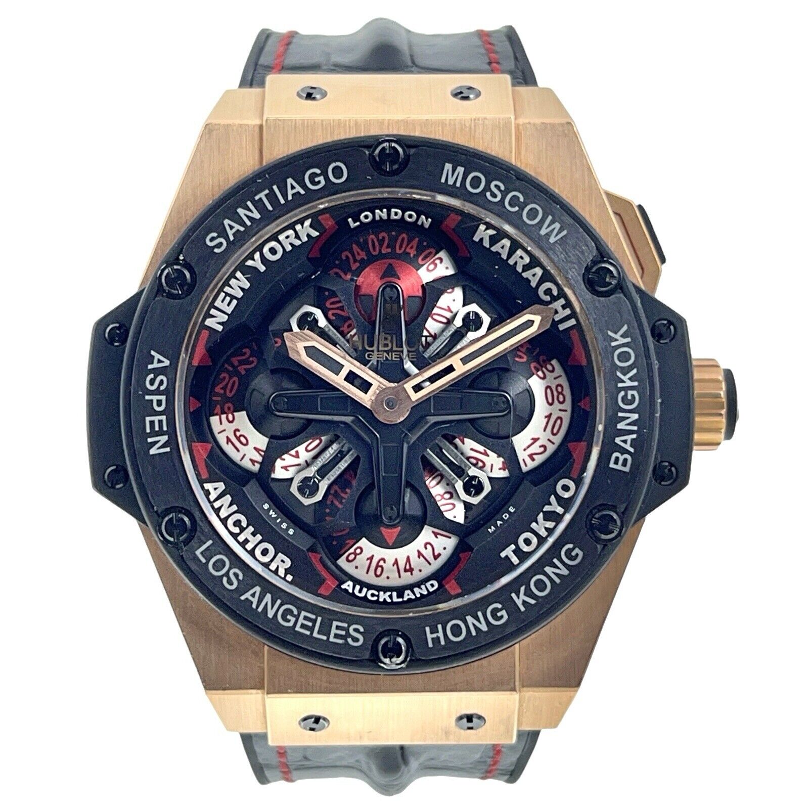 Hublot Big Bang Long Power GMT 18k Rose Gold 48mm Automatic Men’s Watc ...