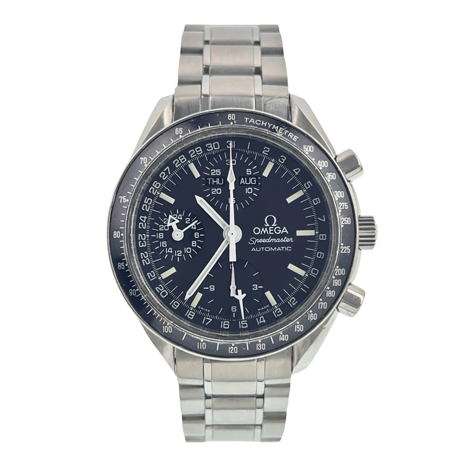 Omega Speedmaster Stainless Steel Black Dial 39mm Automatic Men’s 3520 ...