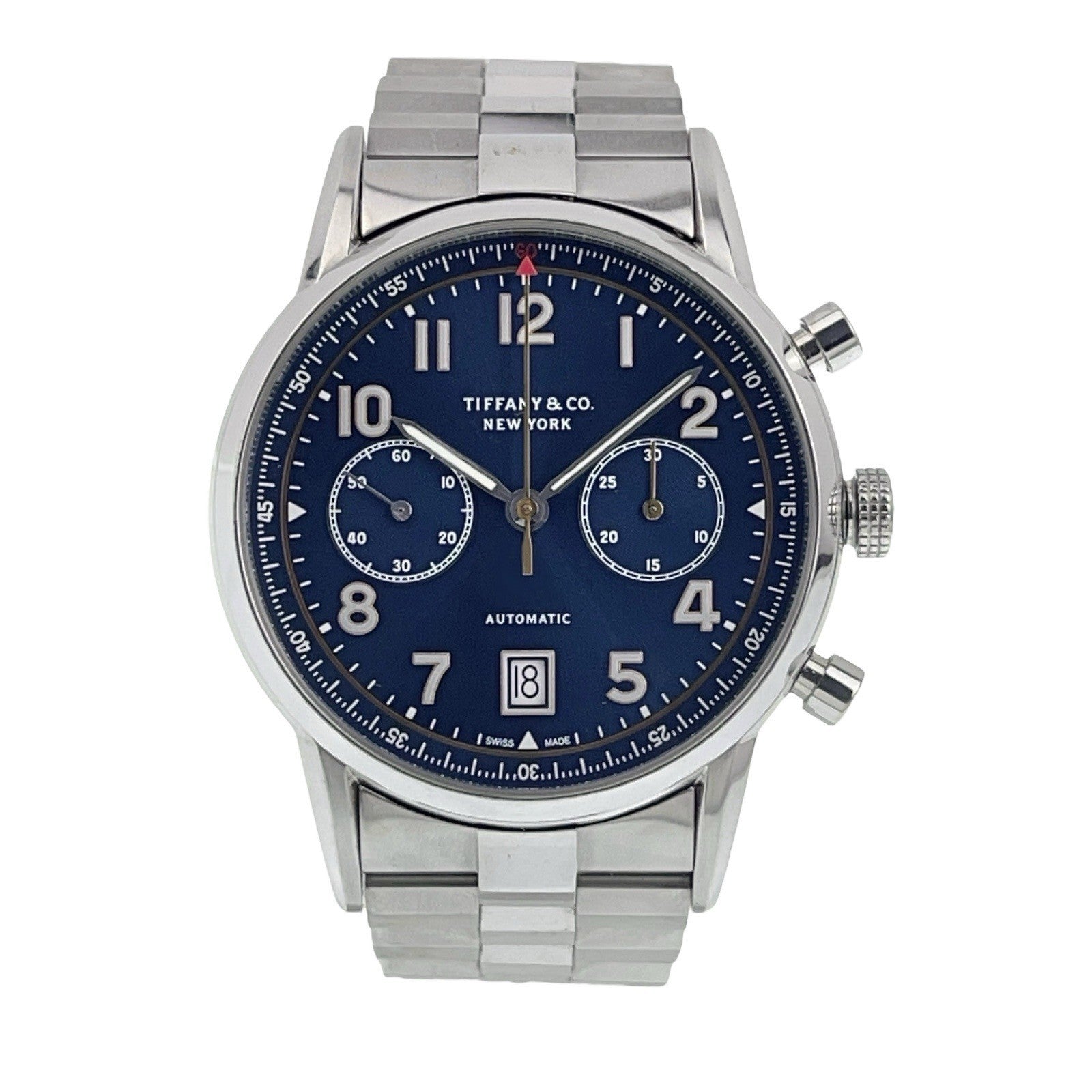 Tiffany CT60 Stainless Steel Blue Dial CT60 – Birmingham Luxury Watches