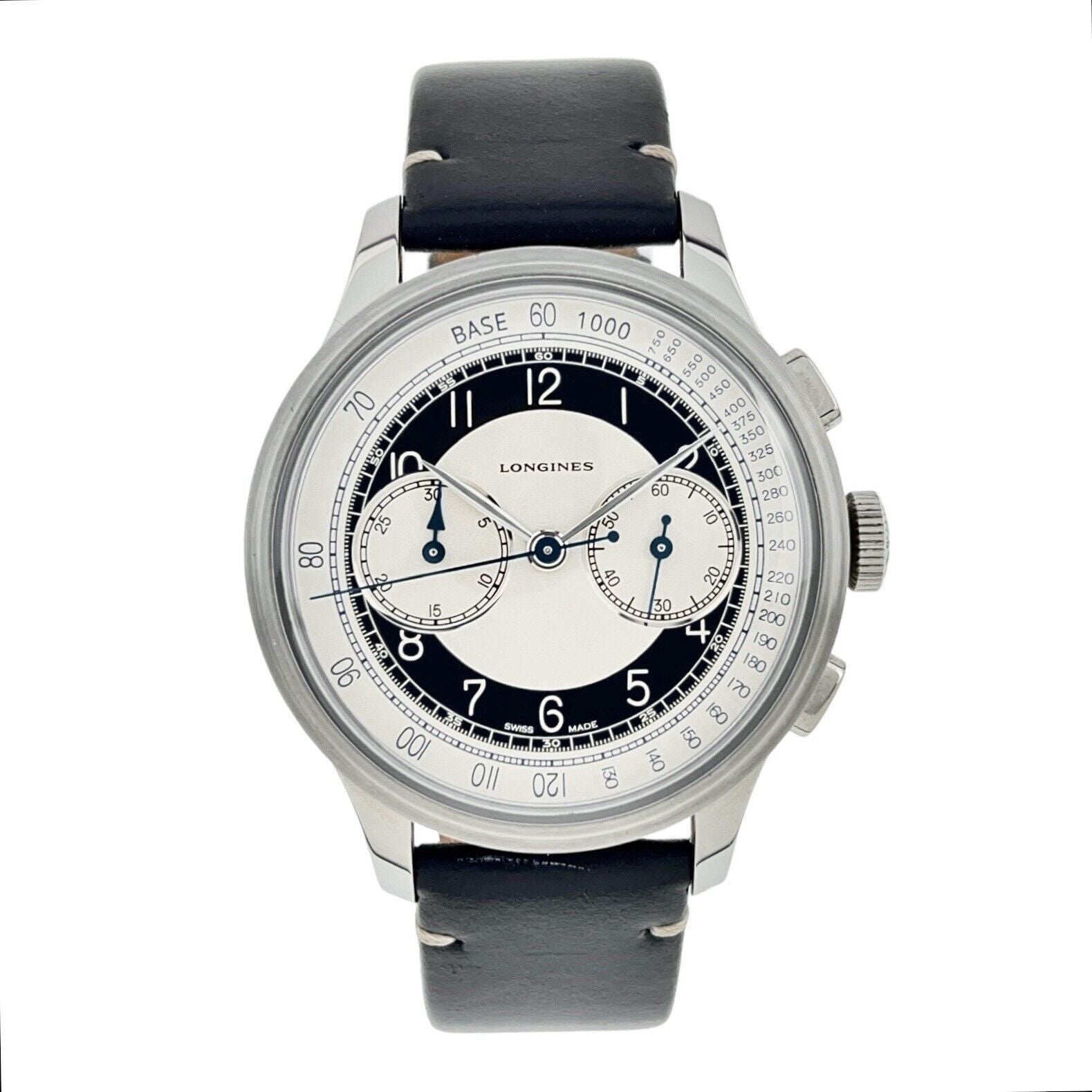 Longines Heritage Classic Chronograph Automatic Silver and Black Dial ...