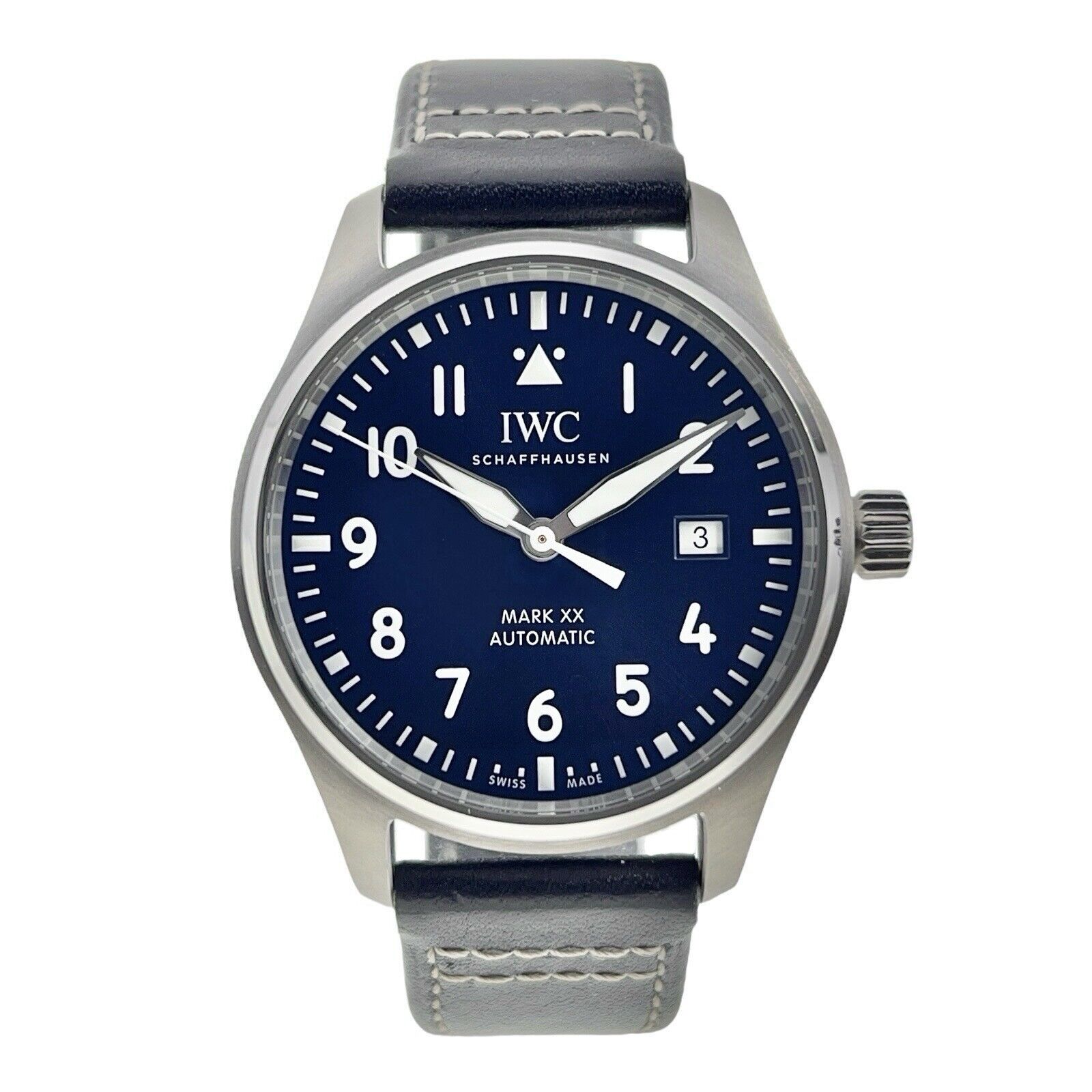 IWC Pilot Mark XX Steel Blue 40mm Automatic Men’s Watch IW328203 - B/P ...