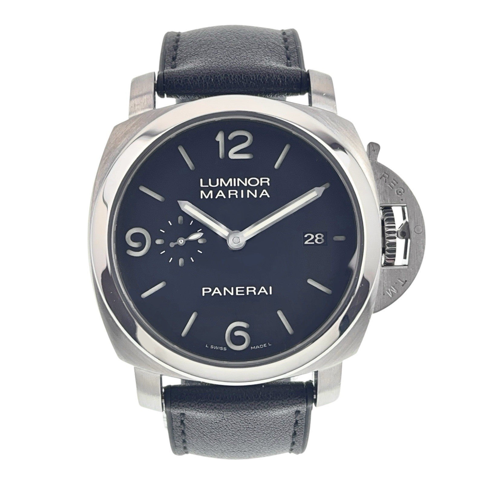 Panerai Luminor Stainless Steel Black Dial 44mm Automatic Men’s Watch ...