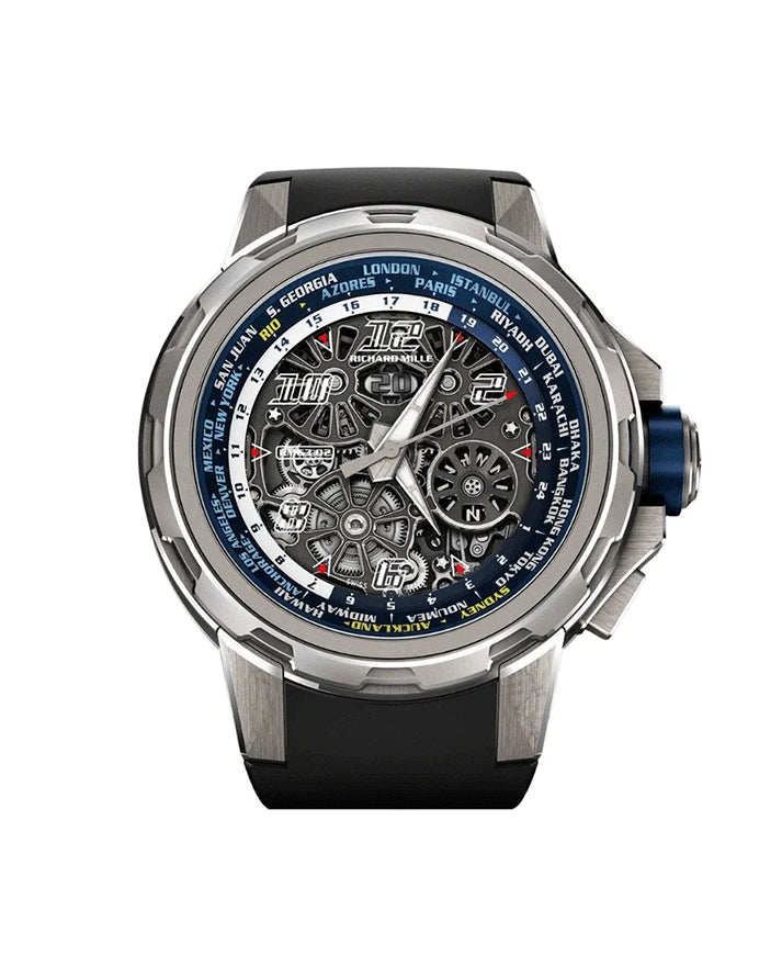 Richard Mille Automatic Winding Worldtimer Titanium RM 63-02 - BRAND N ...