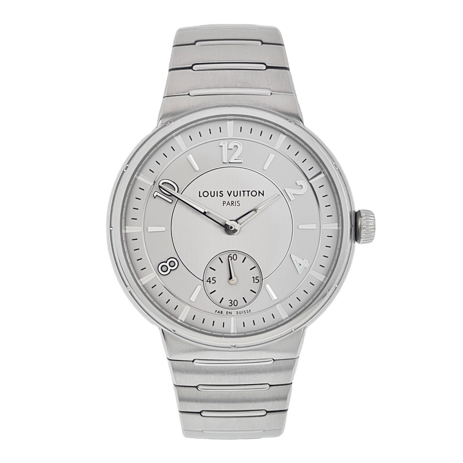 Louis Vuitton Stainless Steel Gray Dial 40mm Automatic Men’s Watch W1S ...