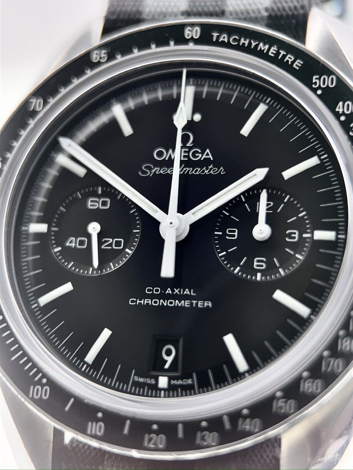 Omega Speedmaster Two Counters Stainless Steel Black 44mm Automatic Me ...