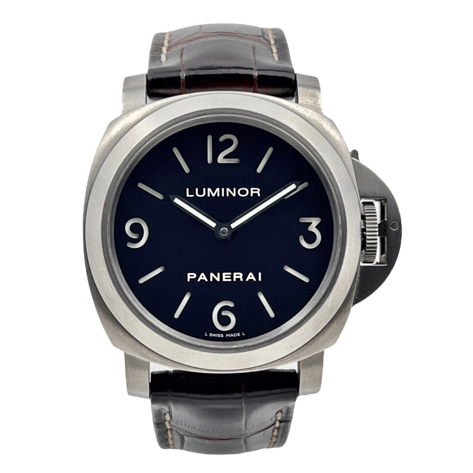 Panerai Luminor base PAM00176 Black Dial Hand Winding Men's Watch 44mm ...