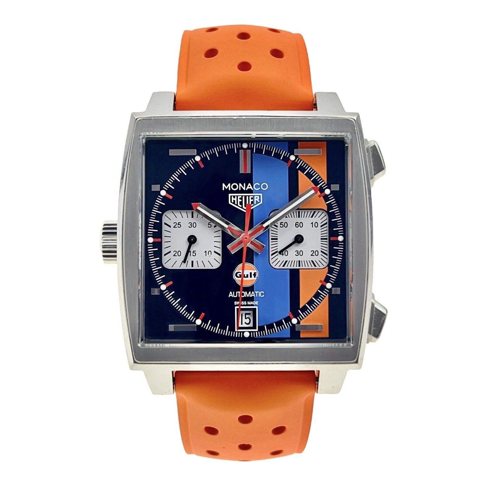 Tag Heuer Monaco Gulf Stainless Steel 38mm Automatic Men’s Watch CAW21 ...