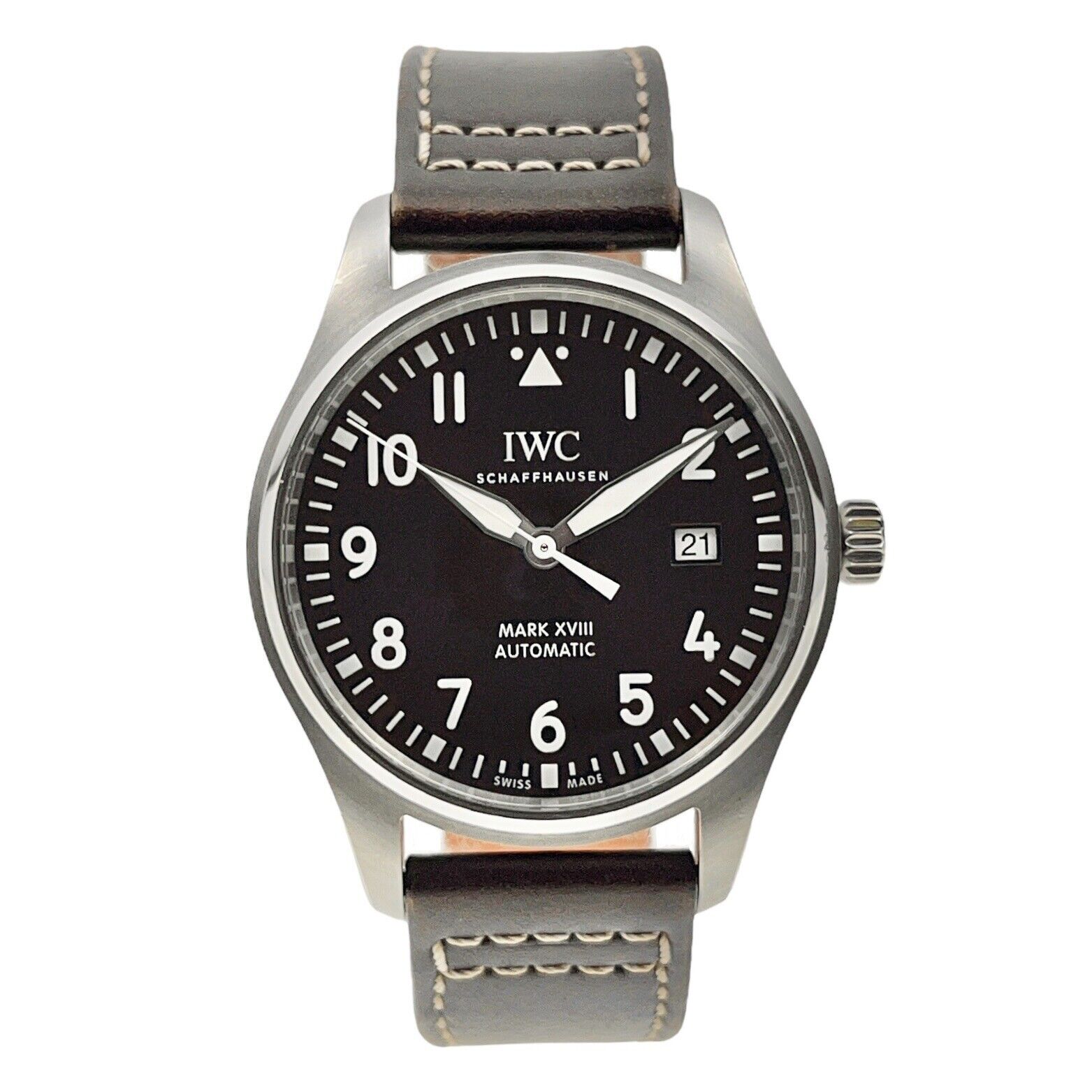 IWC Pilot Stainless Steel Brown 40mm Automatic Men’s Watch IW327003 ...