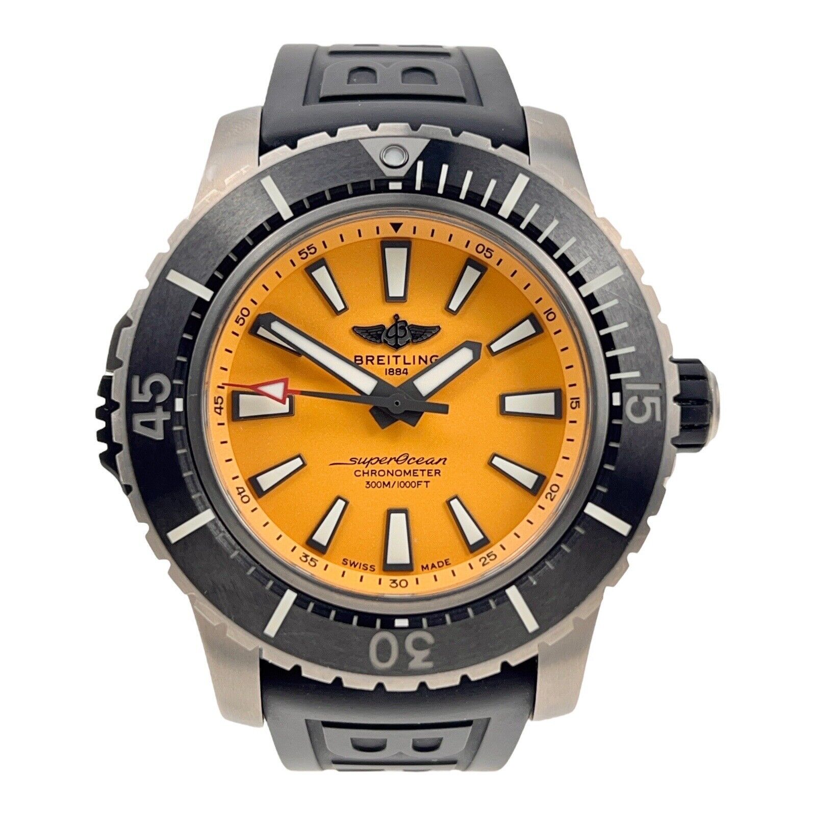 Breitling Superocean Yellow Men's 48mm Automatic Watch Titanium - Box ...
