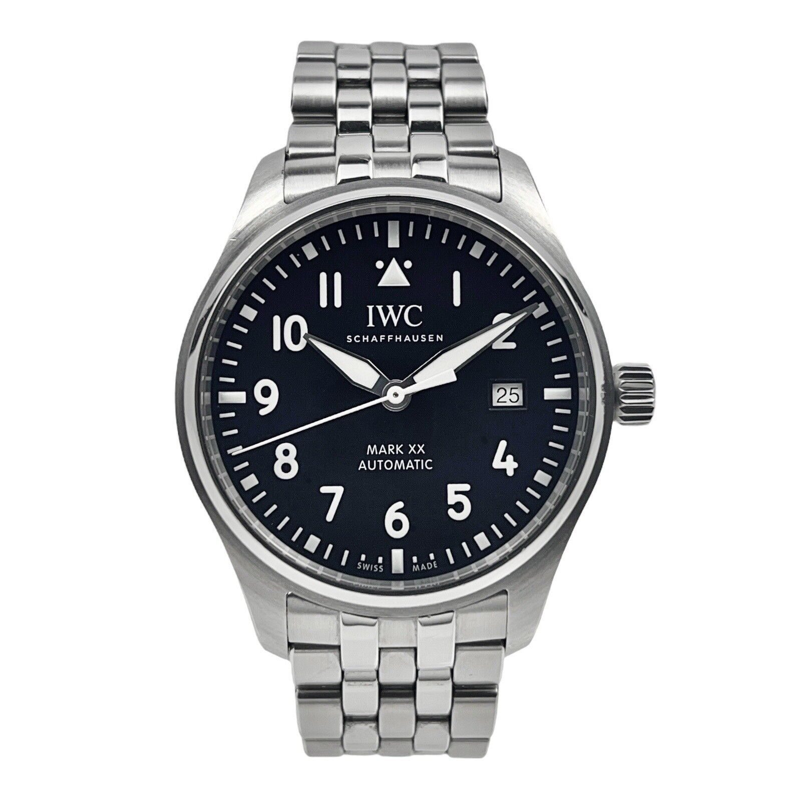 IWC Pilots Stainless Steel Automatic 40 mm Black Watch IW328202 Box An ...