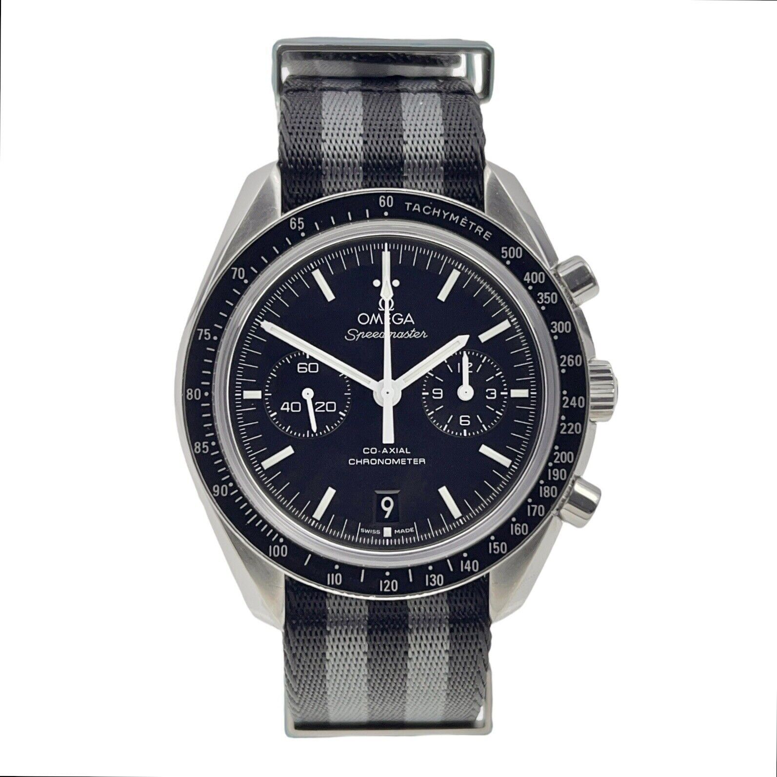 Omega Speedmaster Two Counters Stainless Steel Black 44mm Automatic Me ...