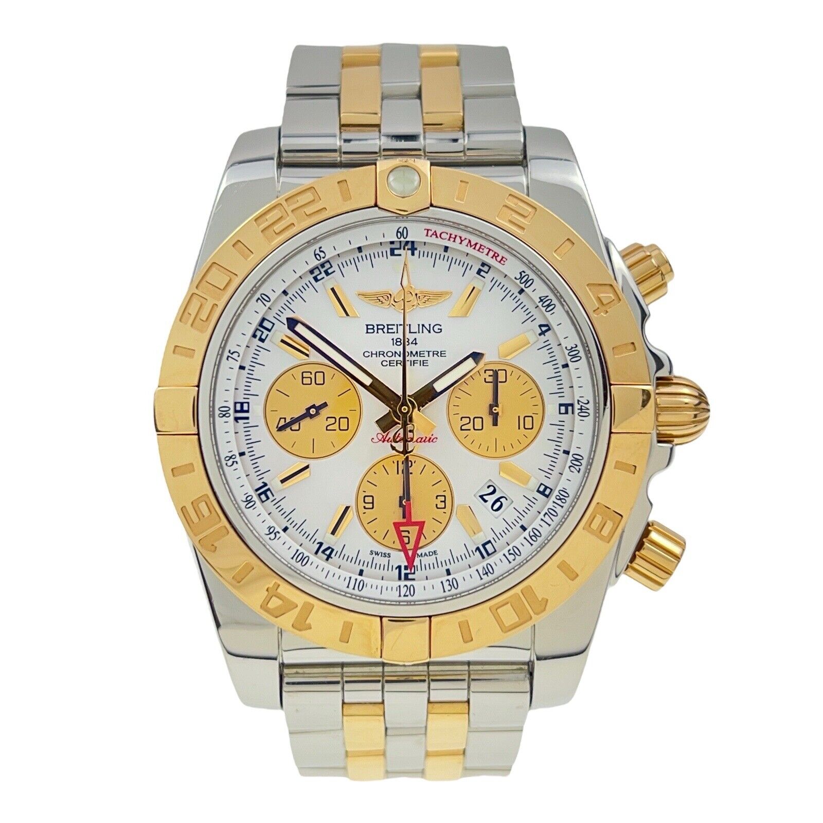 Breitling Chronomat 44 Gold & Steel 44mm Automatic Men’s Watch CB0420 ...